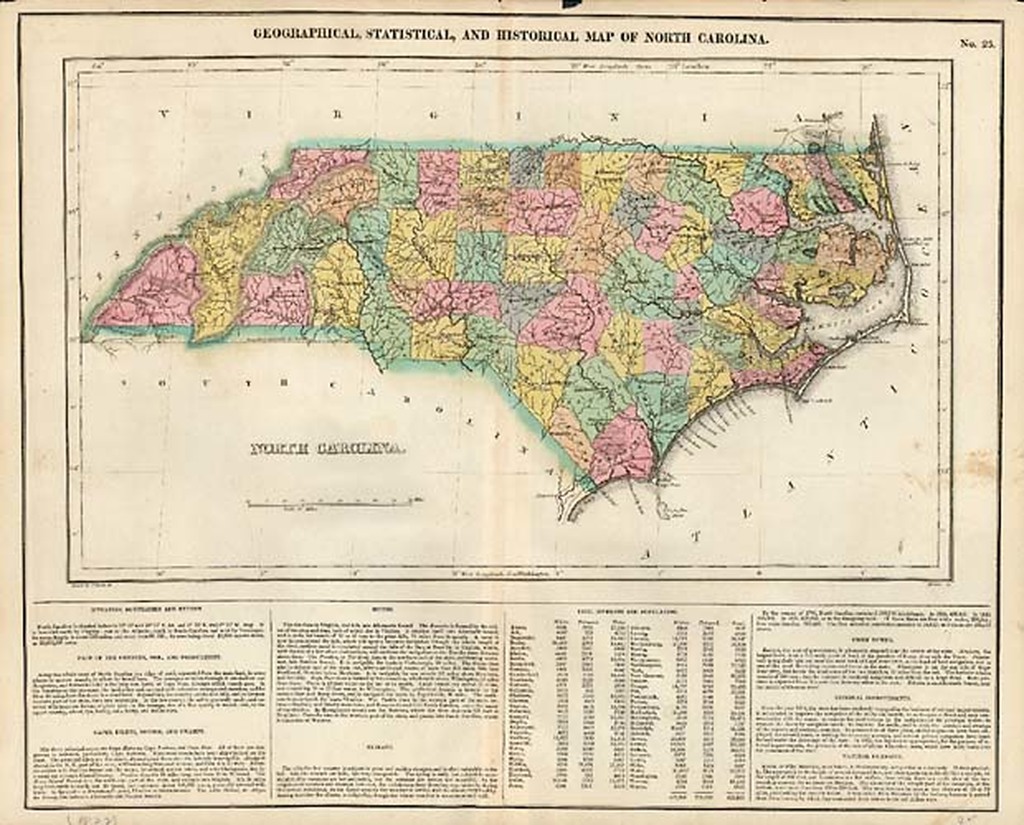 Geographical, Statistical and Historical Map of North Carolina - Barry ...