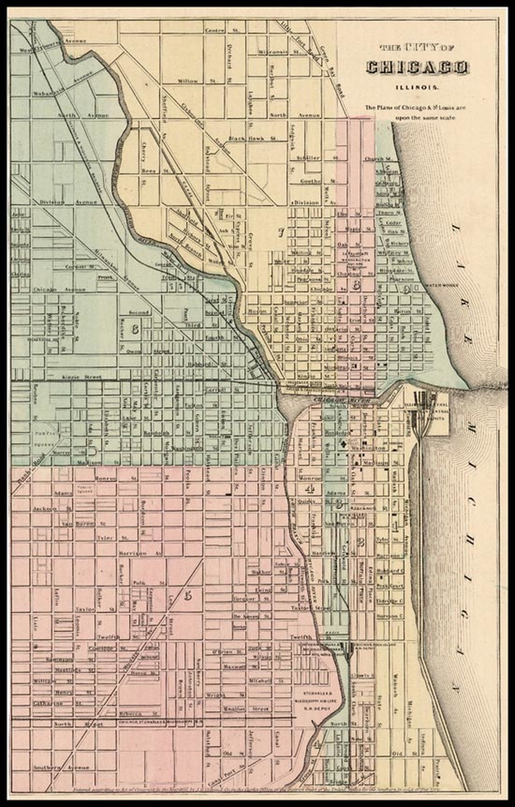The City of Chicago - Barry Lawrence Ruderman Antique Maps Inc.