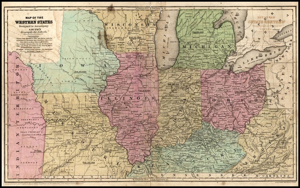 Map of the Western States [Michigan, Indian Territory, Wisconsin, Iowa ...