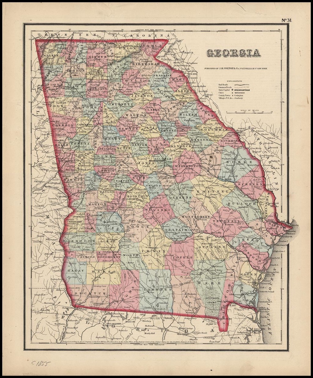 Georgia - Barry Lawrence Ruderman Antique Maps Inc.