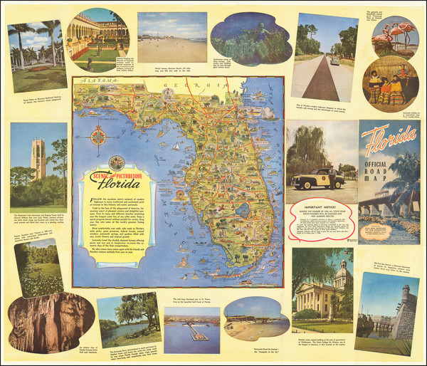 Old Florida Road Maps