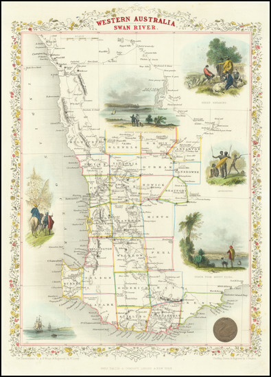 Old Fashioned Map Australia An Historical 1901 Colour Map Of Australia