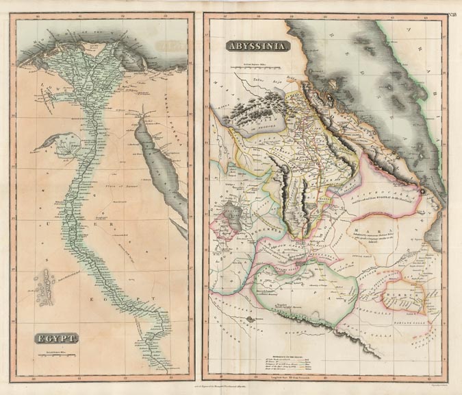 Egypt [with] Abyssinia - Barry Lawrence Ruderman Antique Maps Inc.