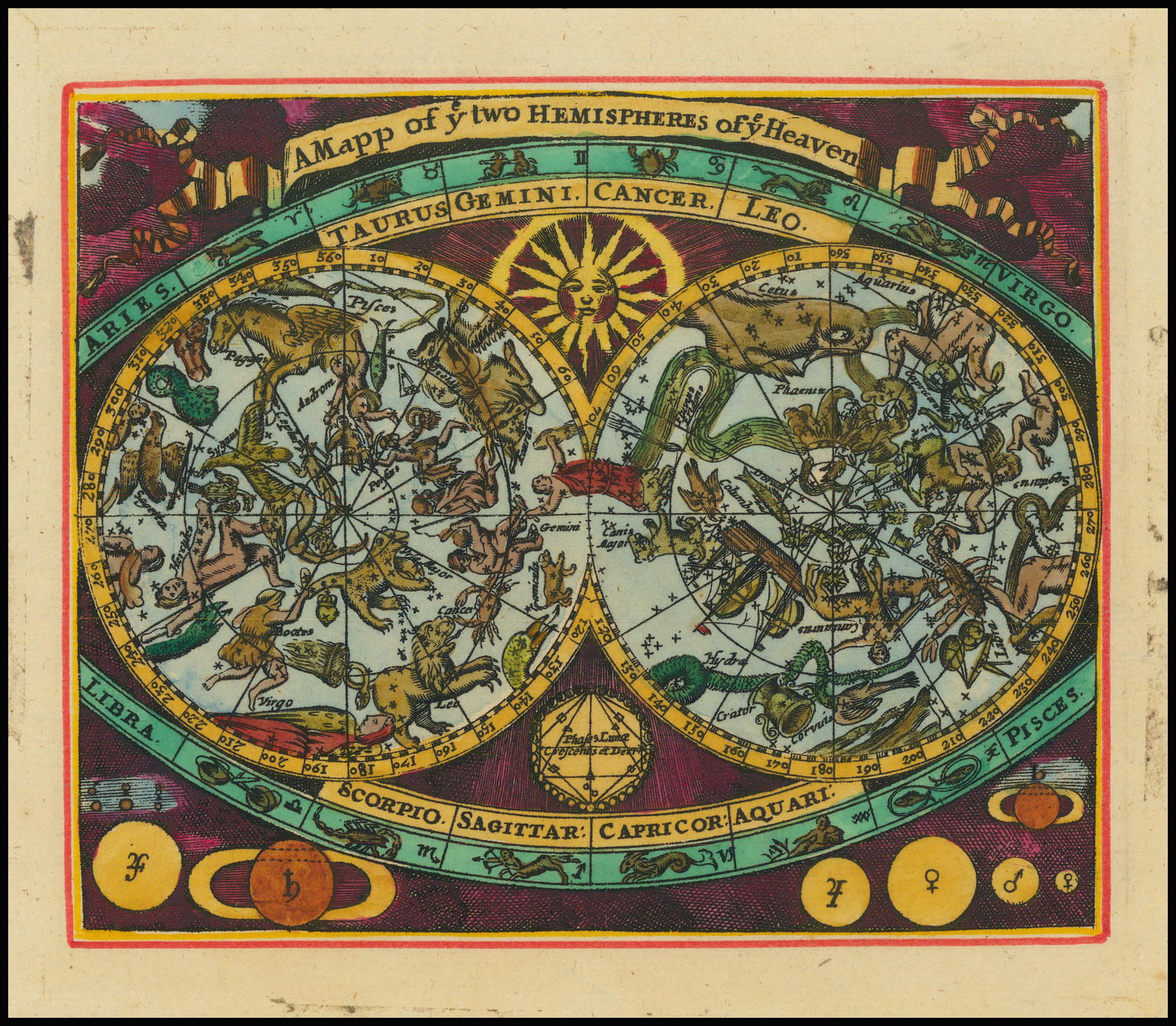 A Mapp of ye two Hemispheres of ye Heavens - Barry Lawrence Ruderman ...