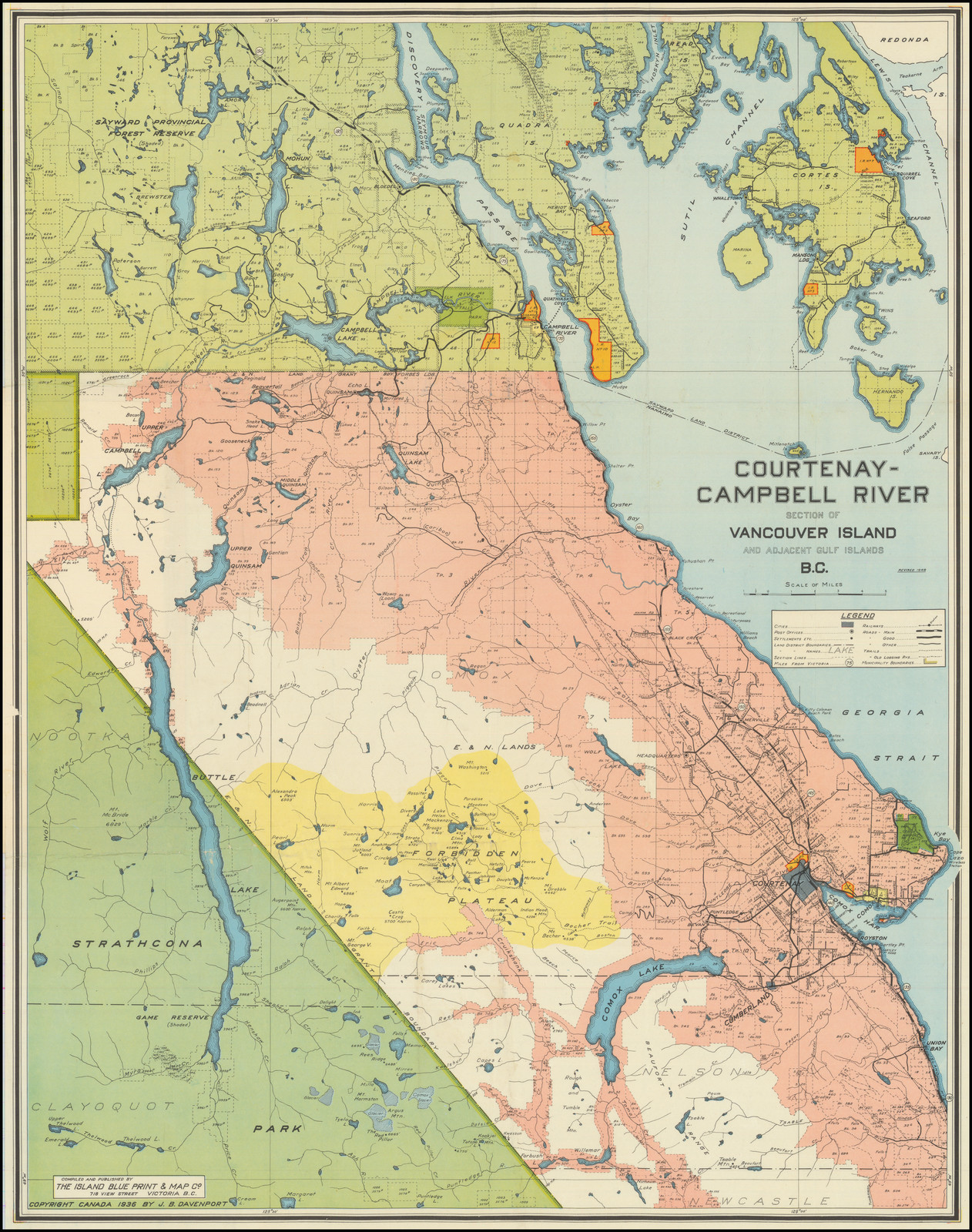 Campbell River Vancouver Island Map Economic Transportation
