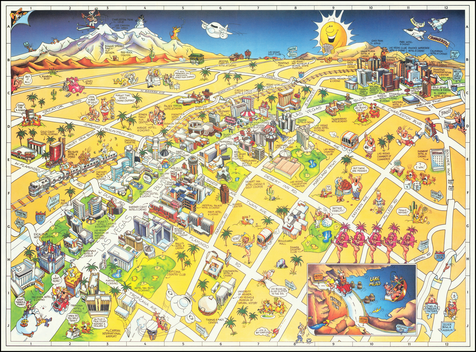 1970 Las Vegas Hotel Map Las Vegas Strip Map (2025) Updated