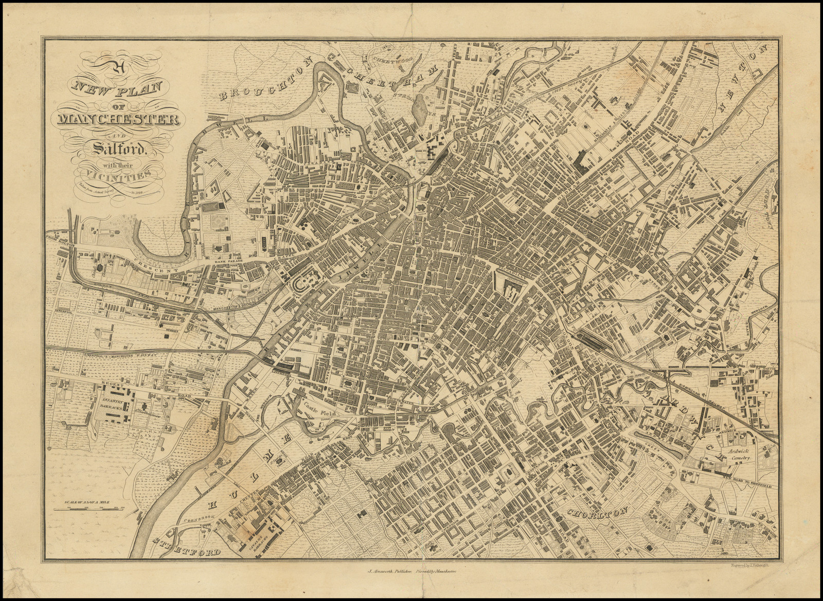 Ww2 Maps Of Manchester England A5 Manchester Civic Week Map