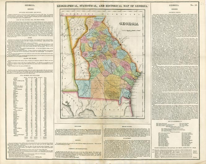 Geographical, Statistical and Historical Map of Georgia - Barry ...