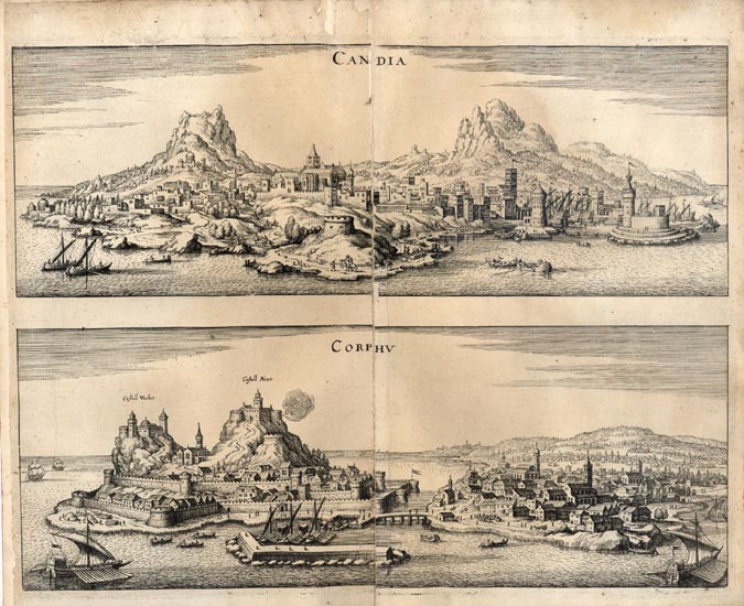 Candia [and] Corphu - Barry Lawrence Ruderman Antique Maps Inc.