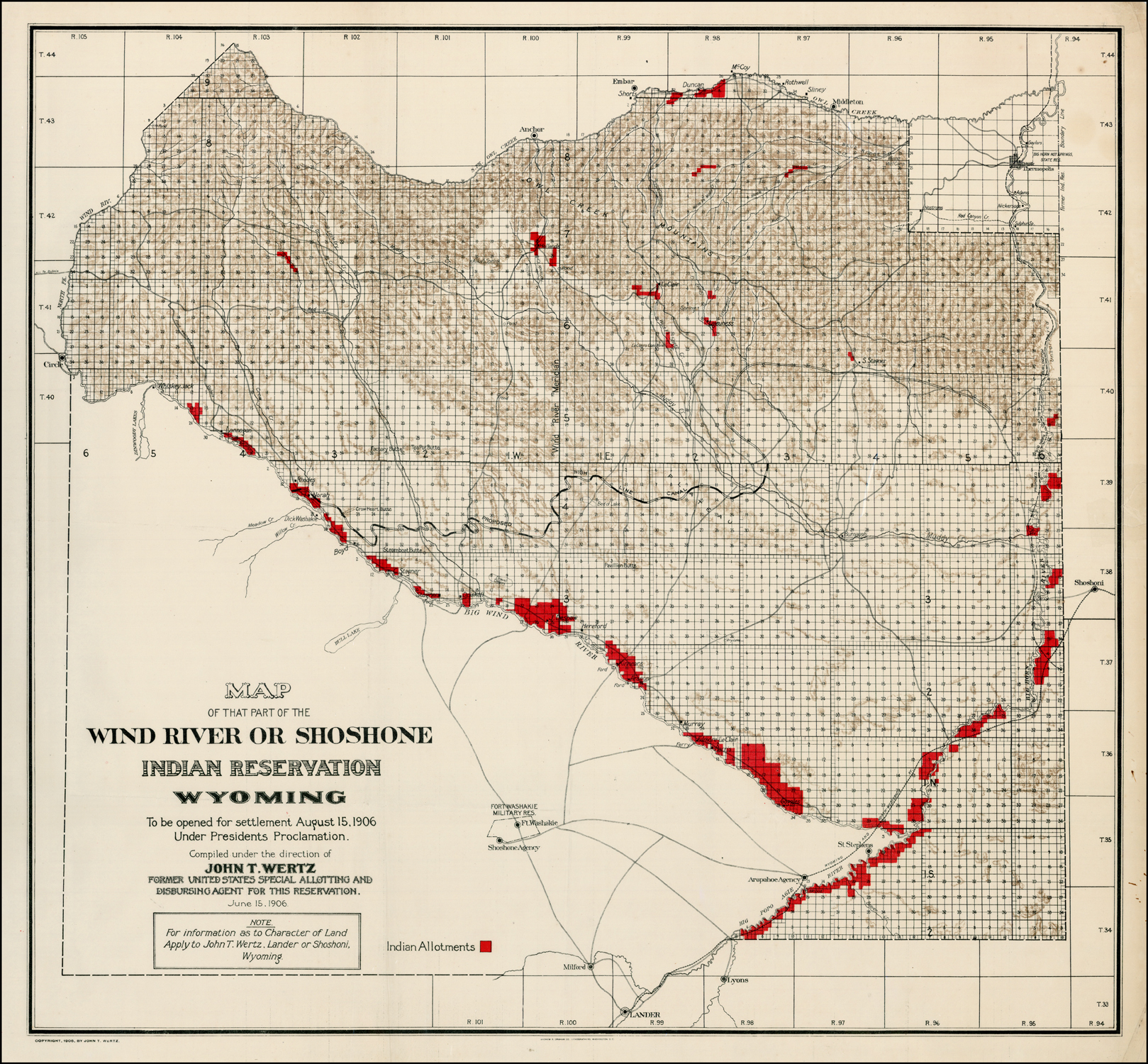Wind River Indian Reservation Boundary Maps