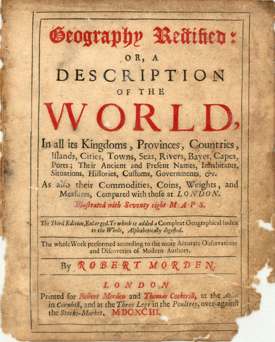[Title Page: Geography Rectified; or, A Description of the World, In ...