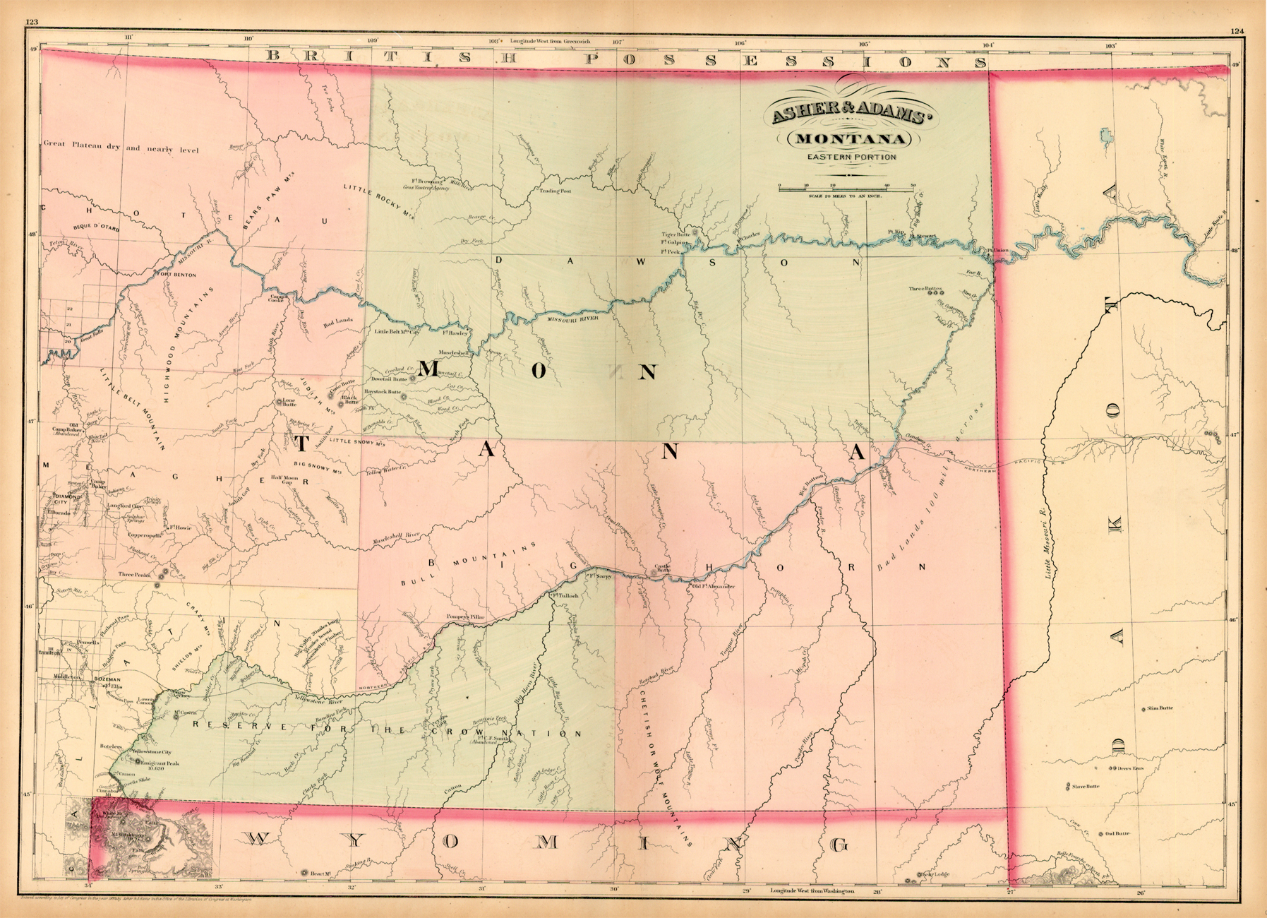 Asher & Adams' Montana. Eastern Portion - Barry Lawrence Ruderman ...