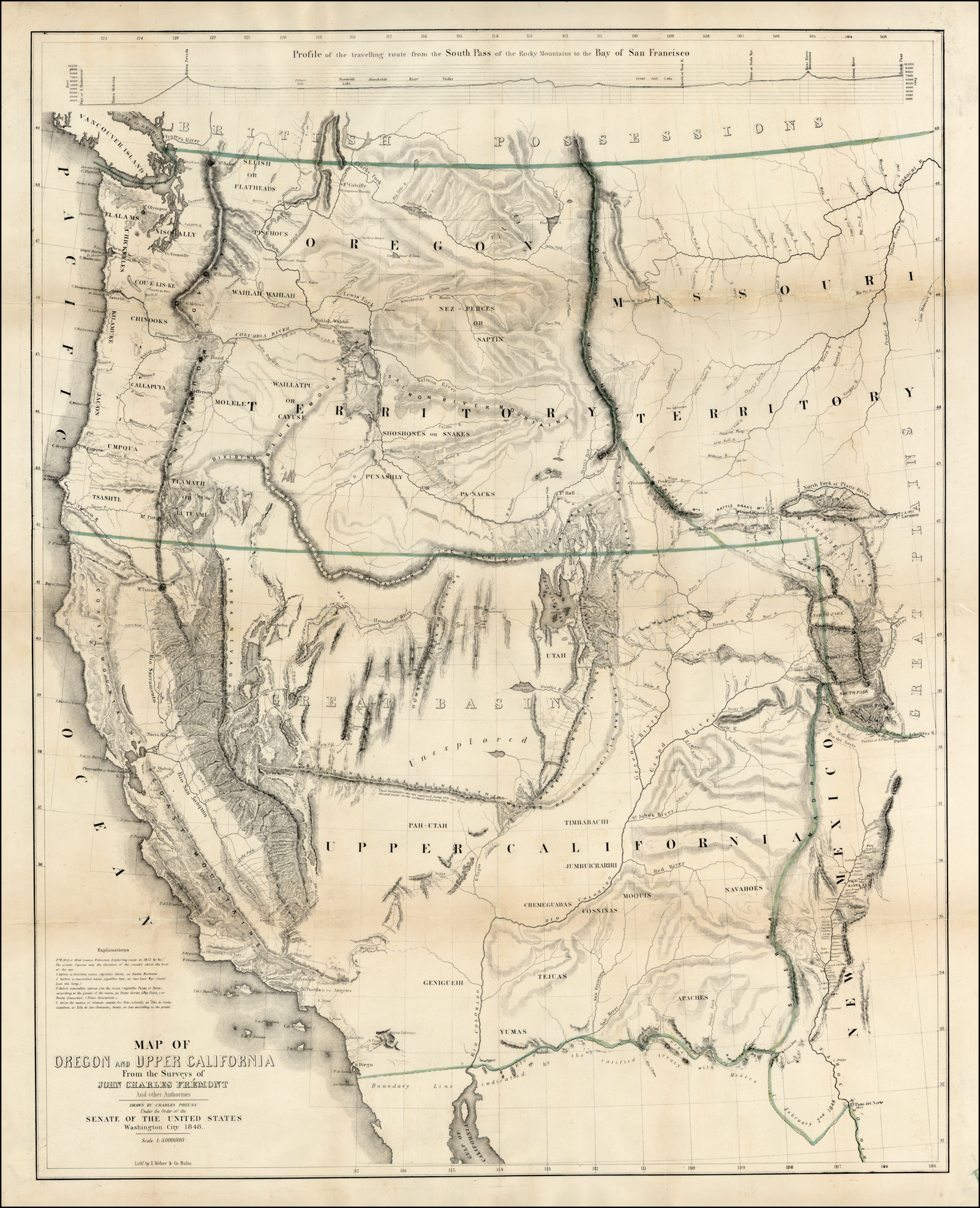 Map of Oregon and Upper California from the surveys of John Charles ...