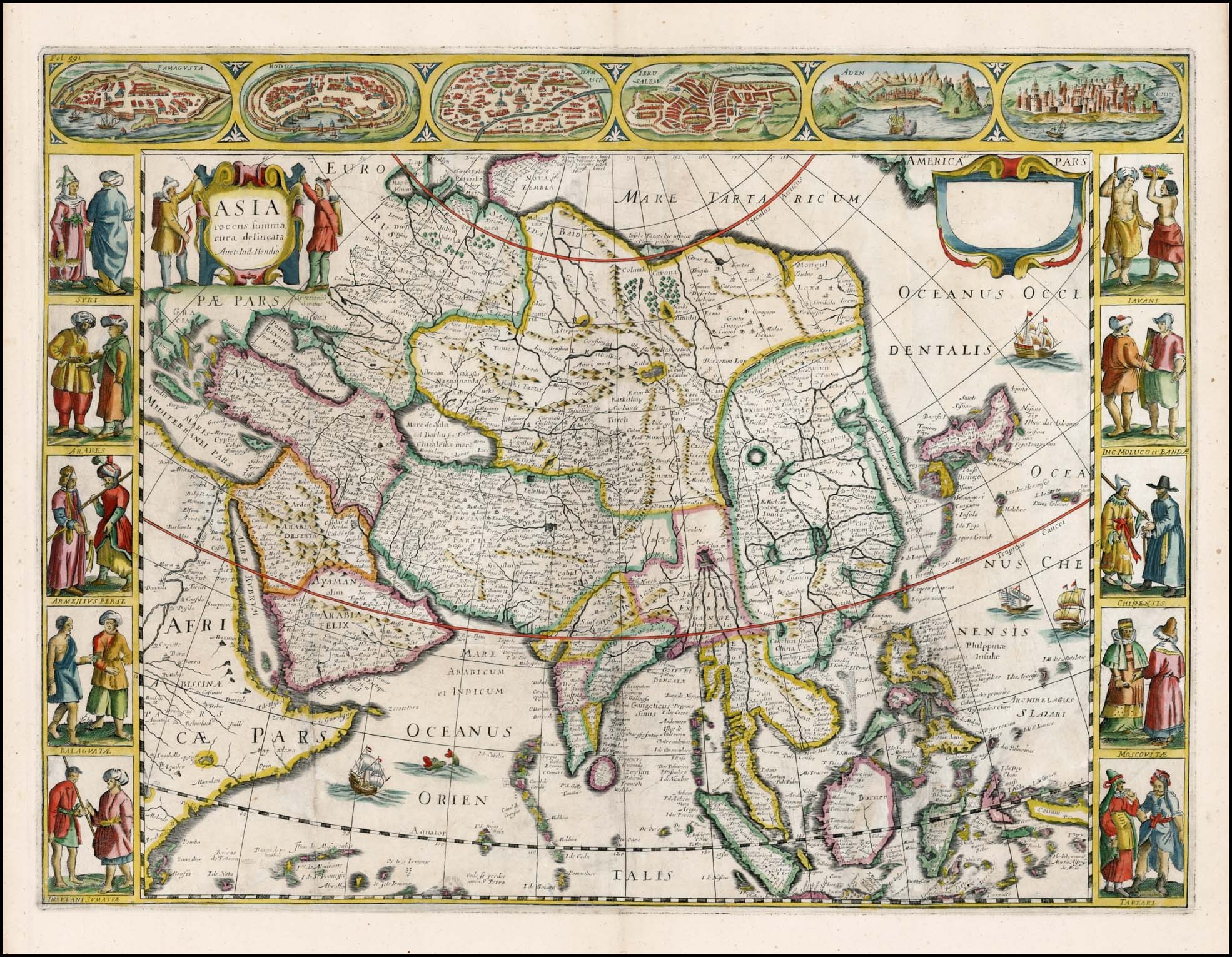 Asia recens summa cura delineata Auct. Jud Hondio . . . [Carte-a ...