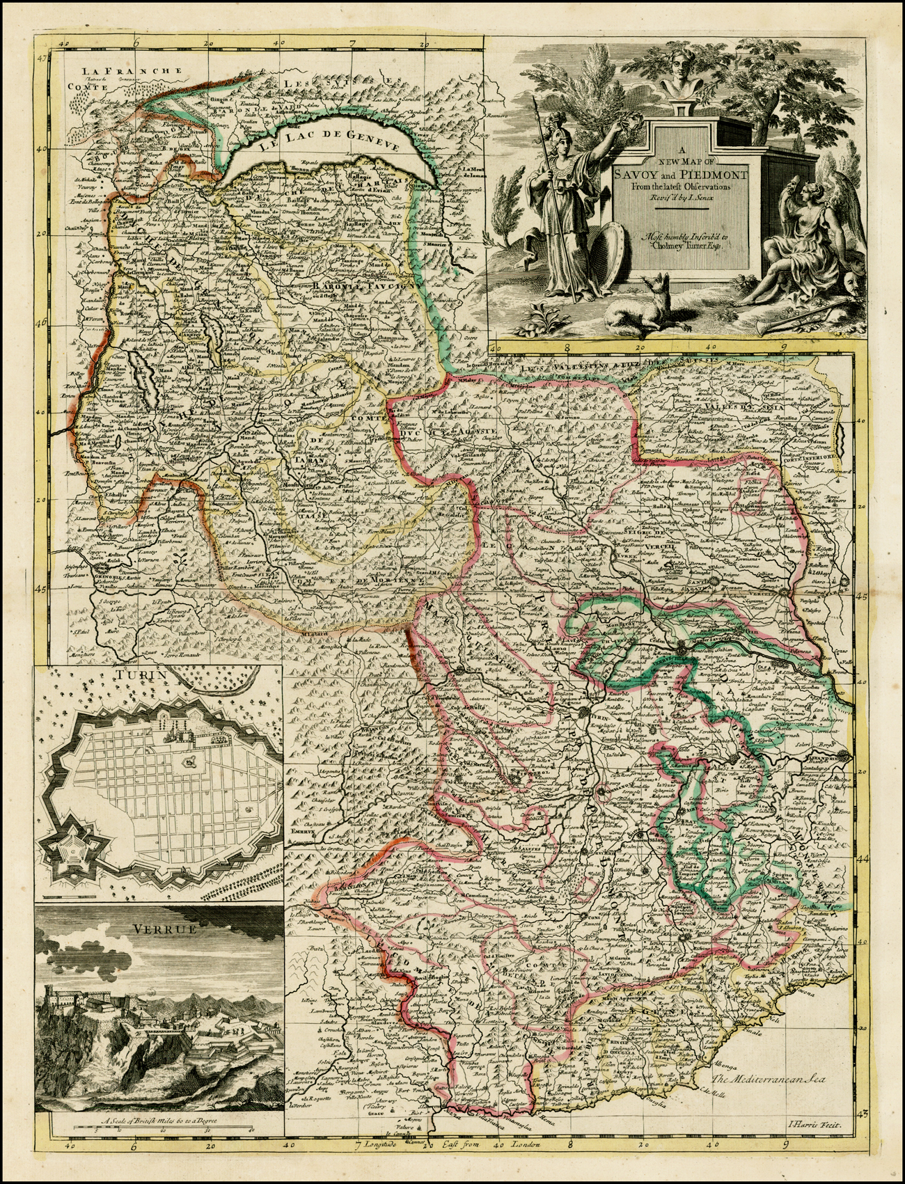 A New Map of Savoy and Piedmont From the latest Observations ...