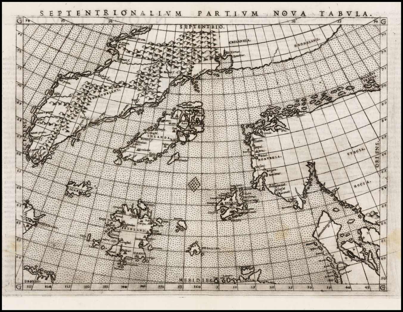 Septentrionalium Partium Nova Tabula - Barry Lawrence Ruderman Antique ...