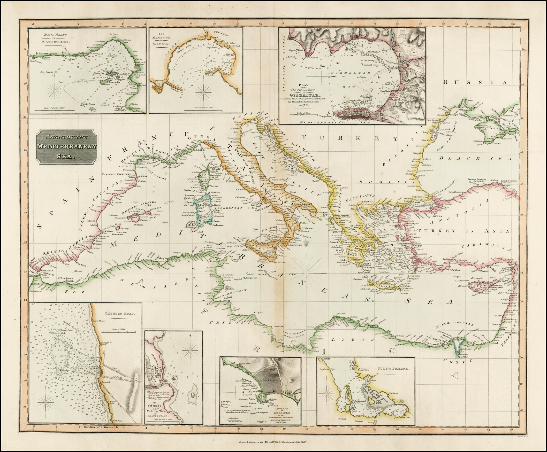 Chart of the Mediterranean Sea [Cyprus] - Barry Lawrence Ruderman ...