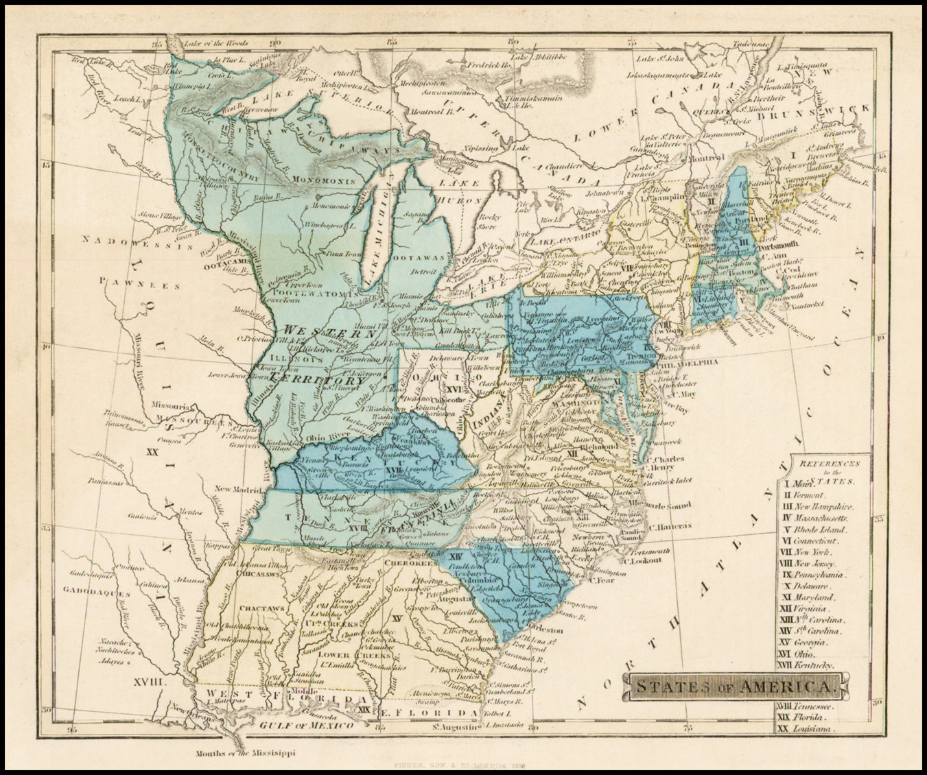 States of America [Shows the State of Franklinia] - Barry Lawrence ...