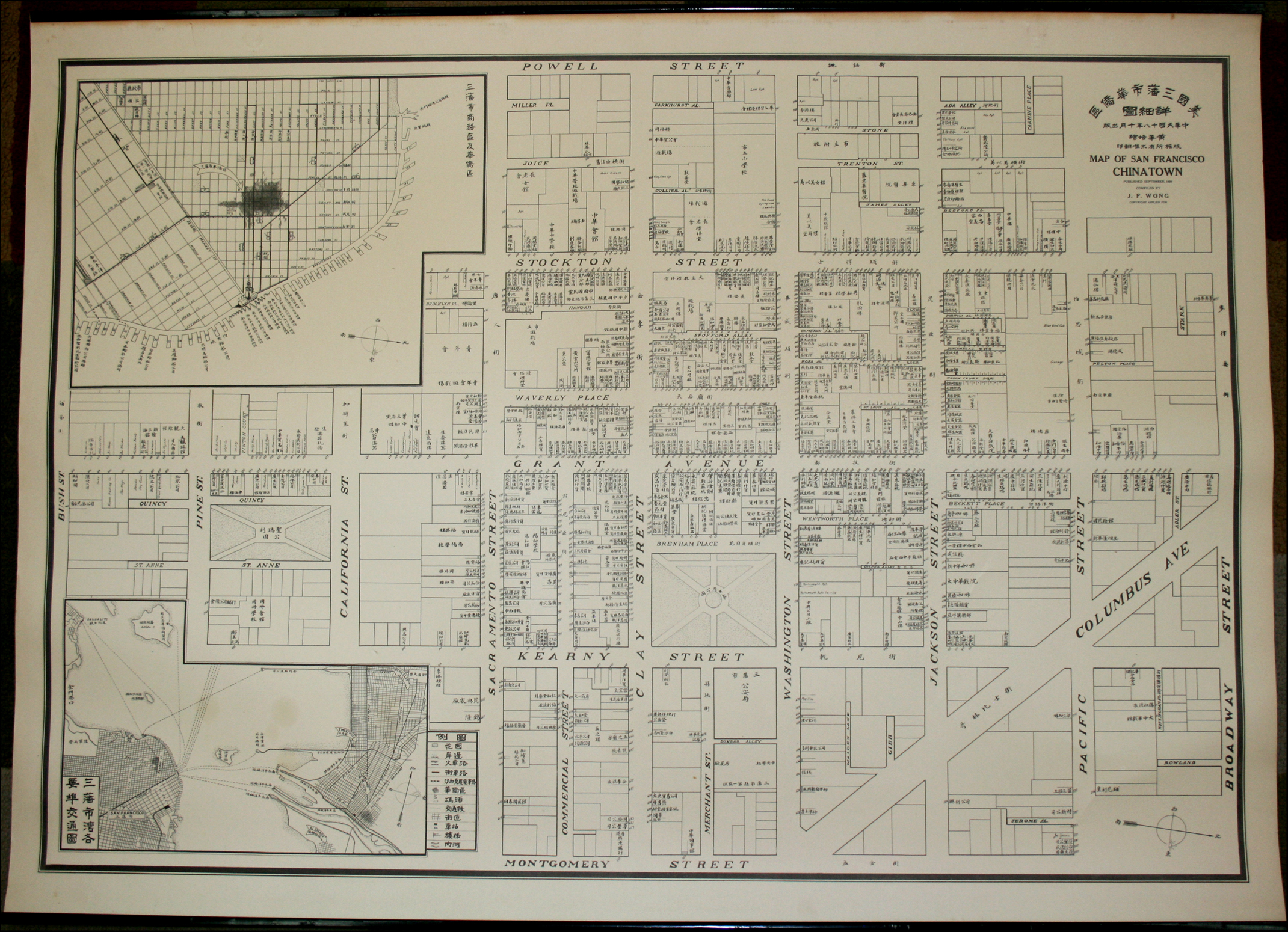 Mei guo san fan shi hua qiao qu : xiang xi tu = Map of San Francisco ...