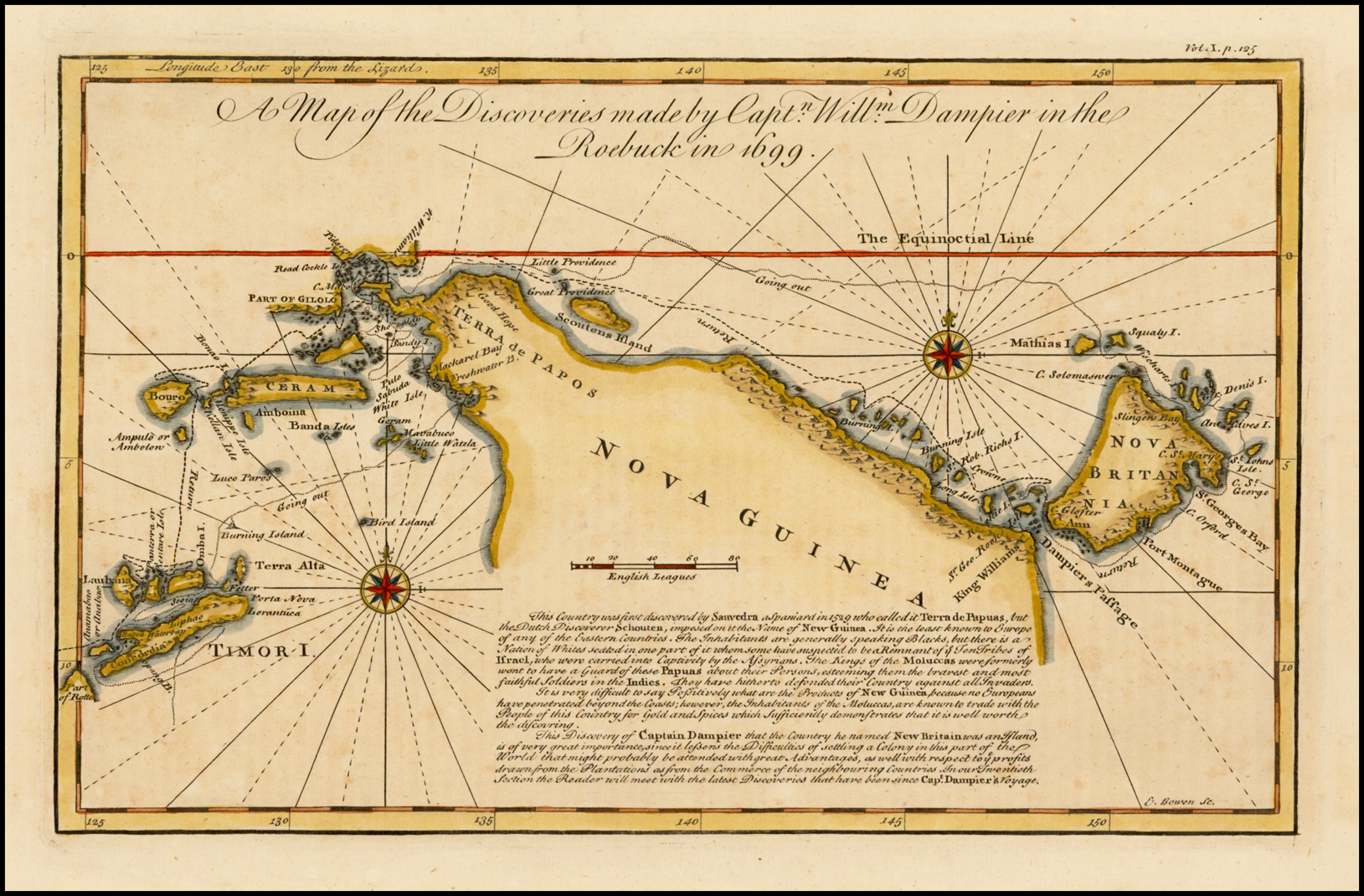 A Map of the Discoveries made by Captn. Willm. Dampier in the Roebuck ...