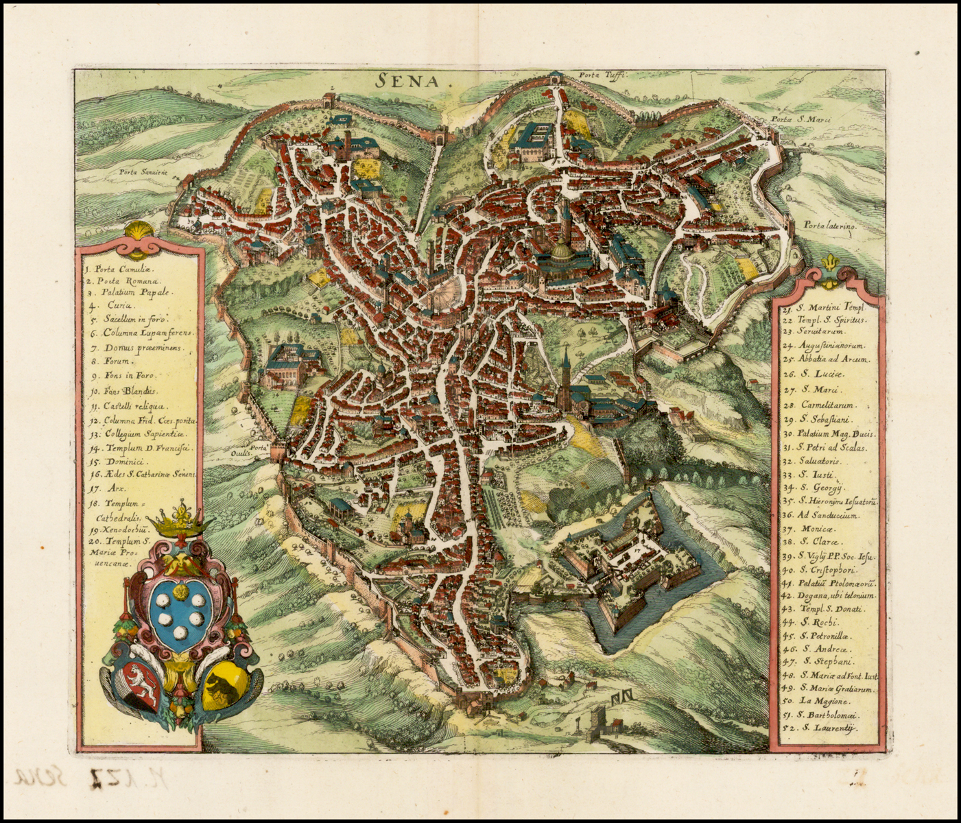Sena [Siena] - Barry Lawrence Ruderman Antique Maps Inc.