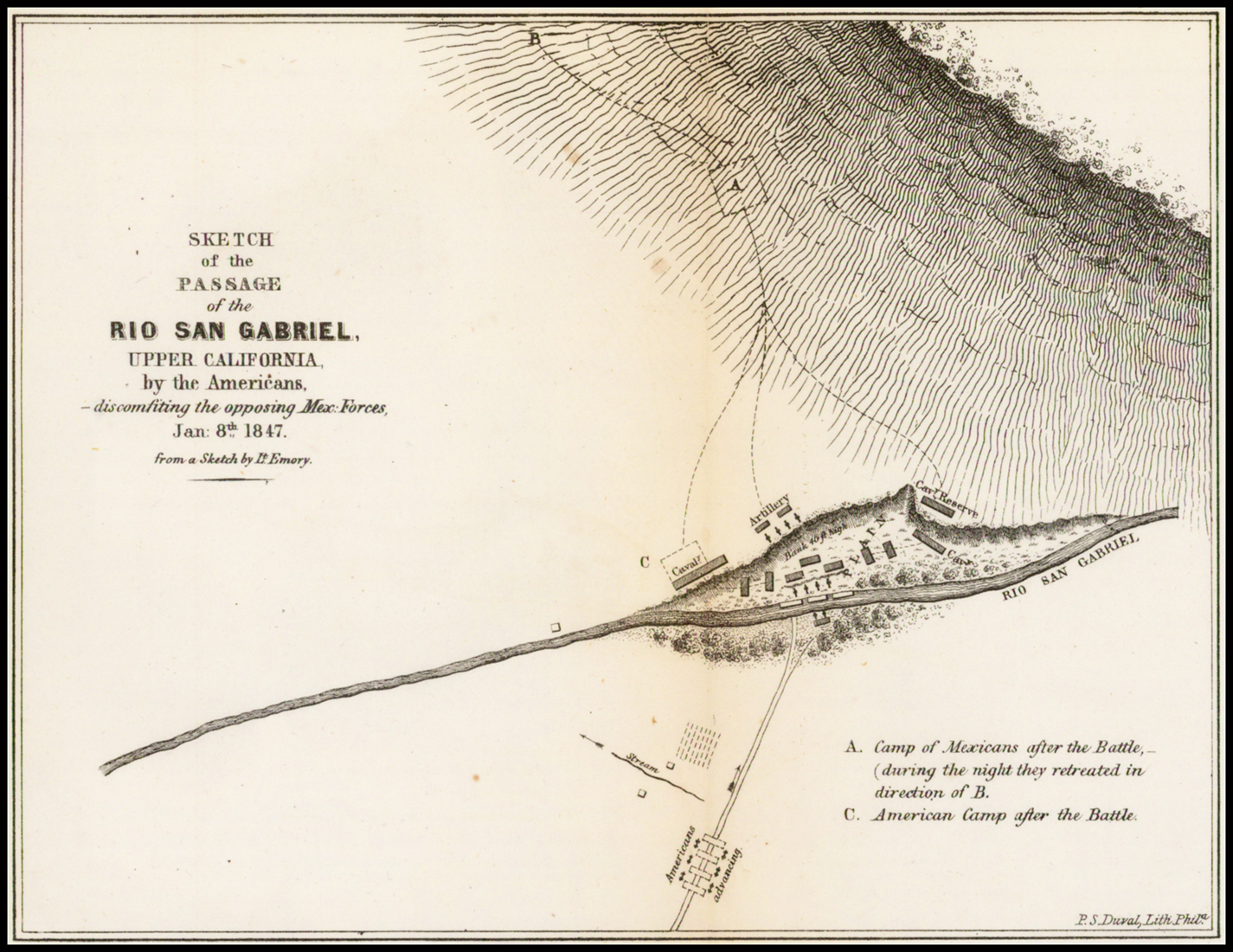 Battle of Río San Gabriel, Mexican–American War (8 – 9 January 1847 ...