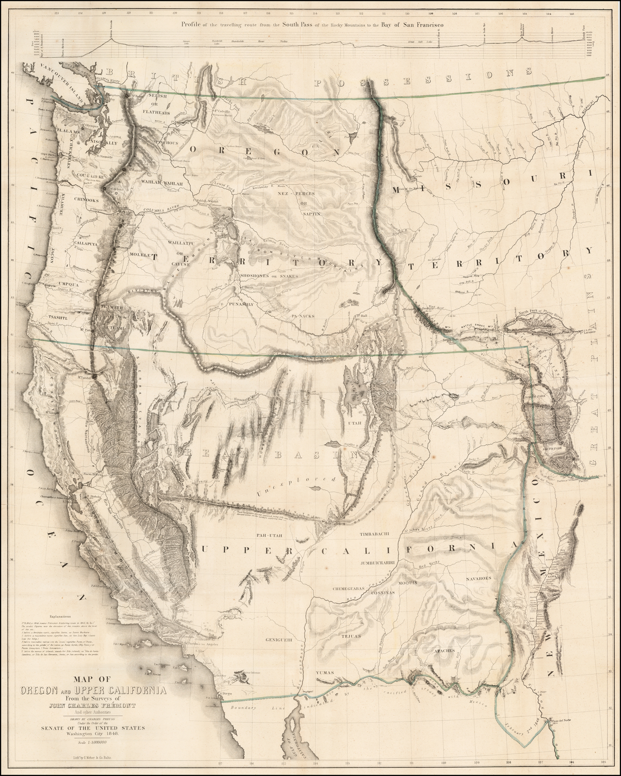 Map of Oregon and Upper California from the surveys of John Charles ...