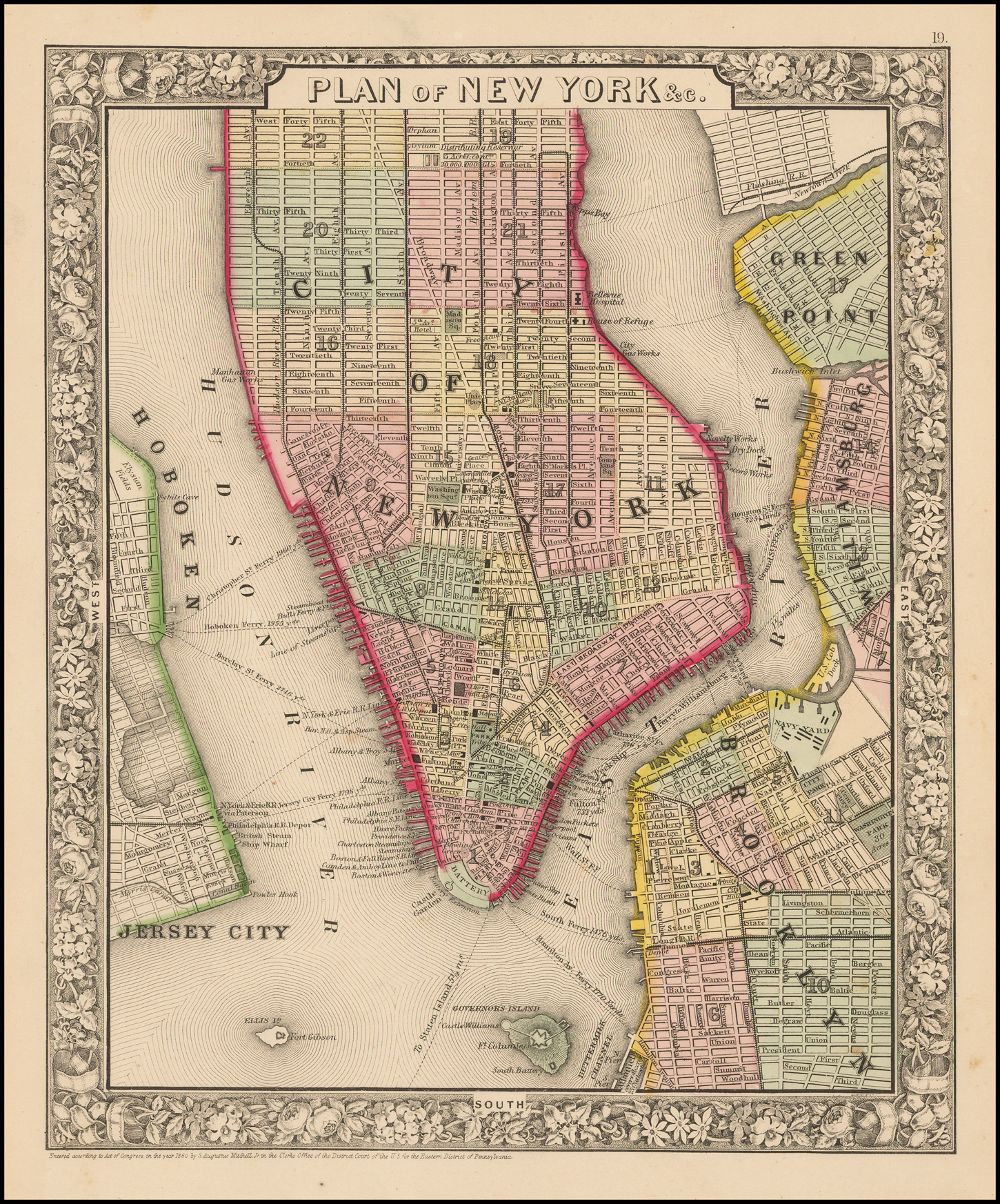 Plan of New York &c. - Barry Lawrence Ruderman Antique Maps Inc.