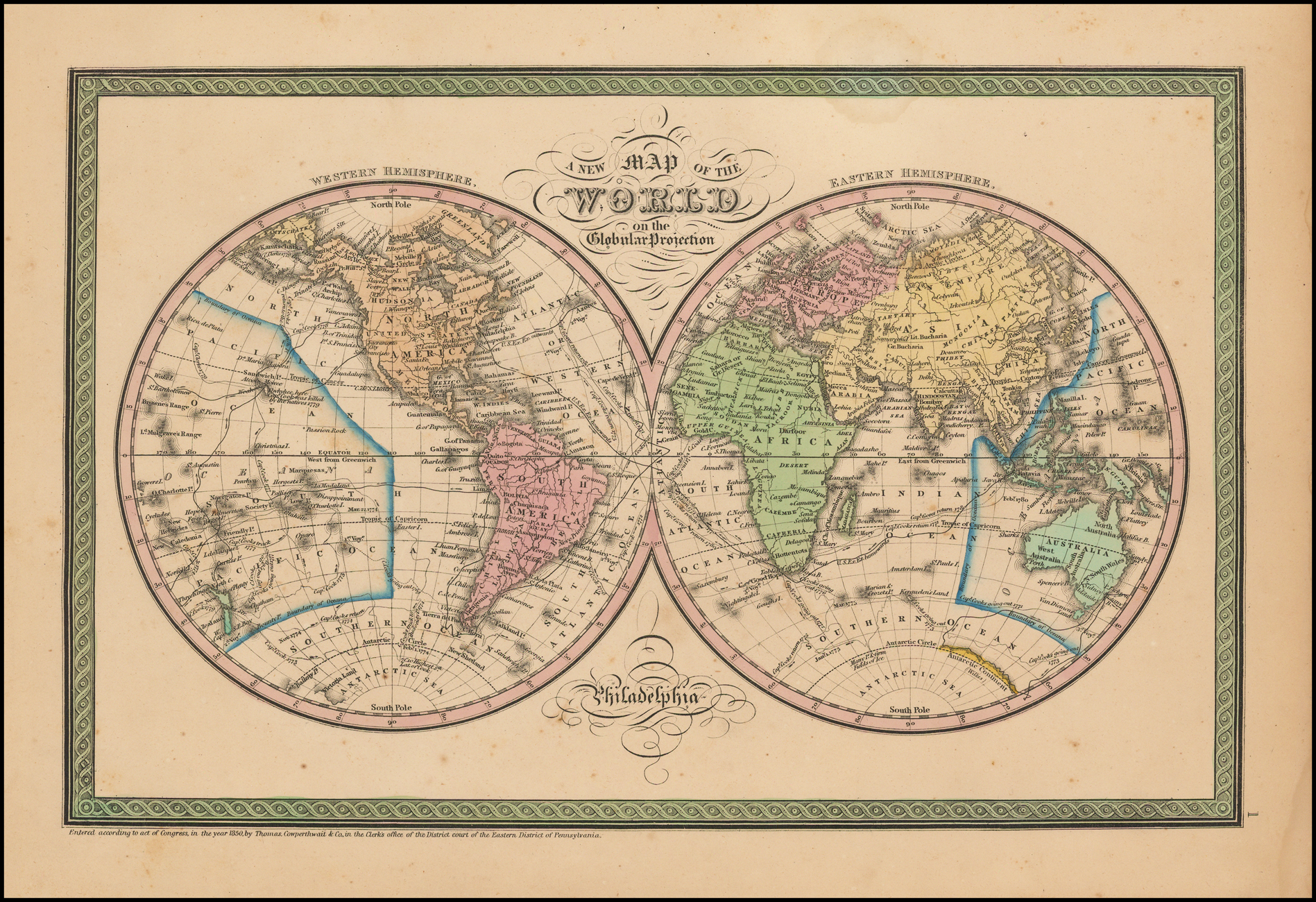A New Map of the World on the Globular Projection - Barry Lawrence ...