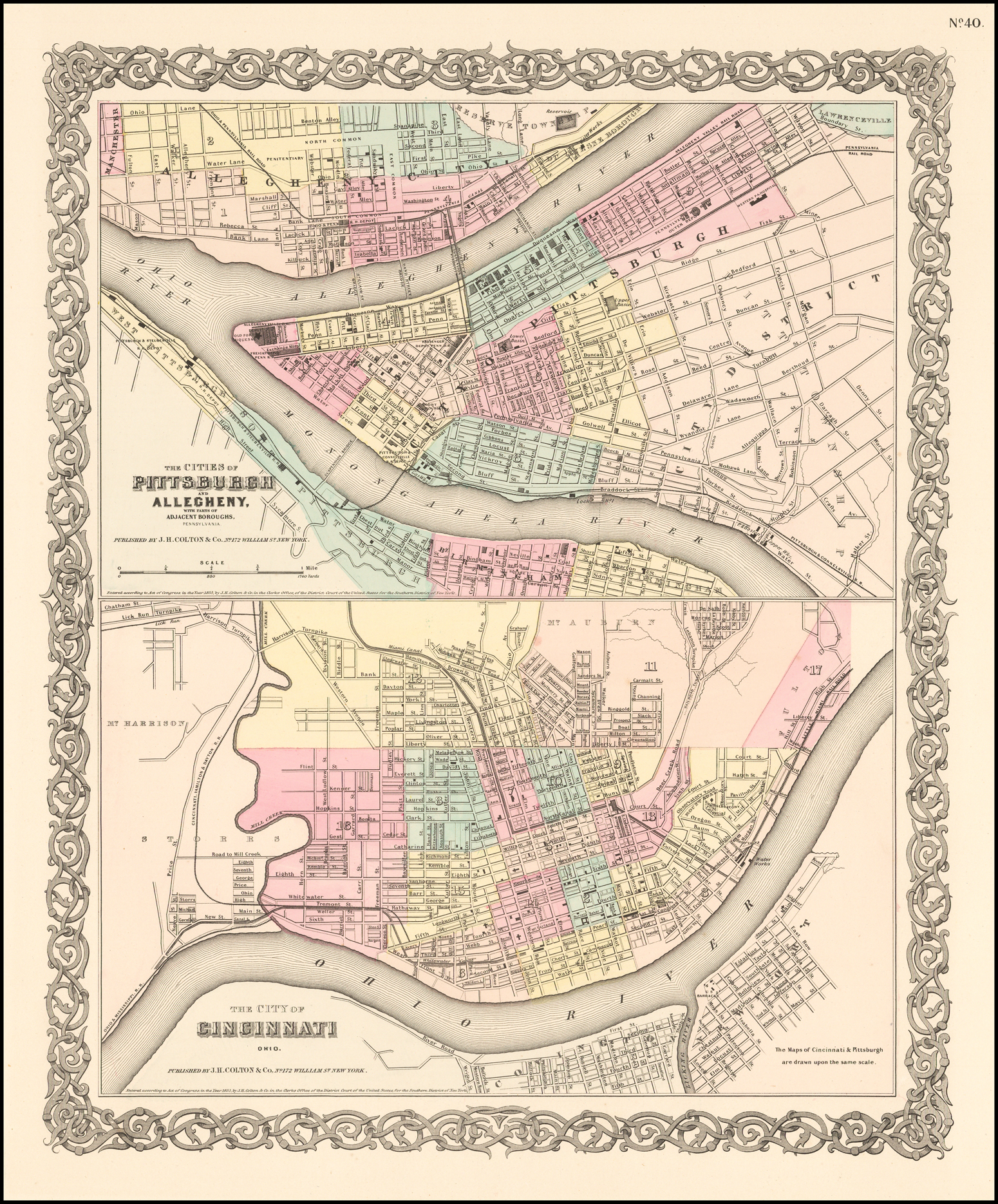 The Cities of Pittsburgh and Allegheny with Parts of Adjacent Boroughs ...