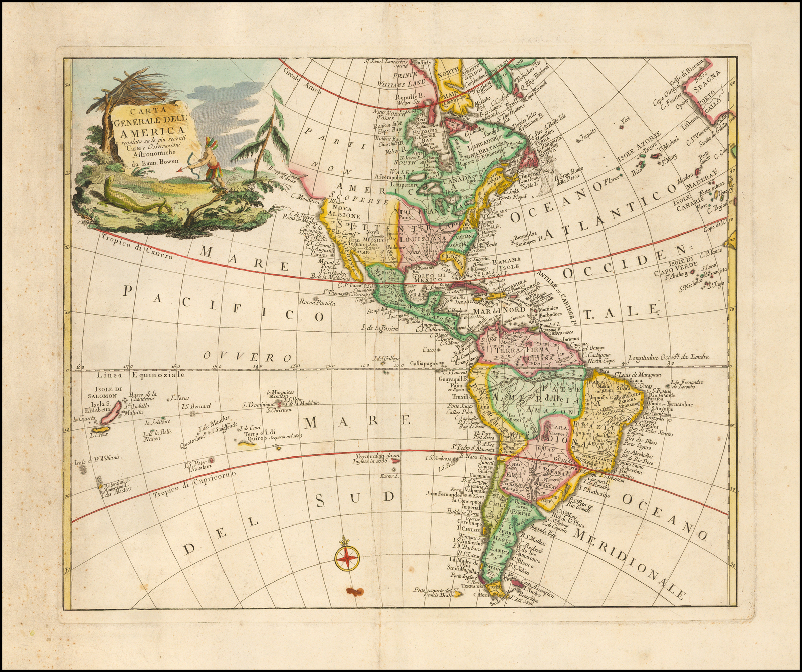 Carta Generale Dell' America regolata su le piu recenti Carte e ...