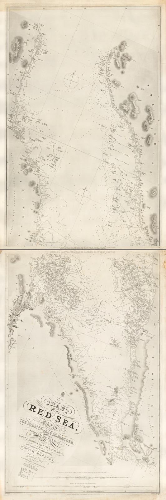 Chart of the Red Sea, from Jiddah, to The Straits of Bab-El-Mandeb ...