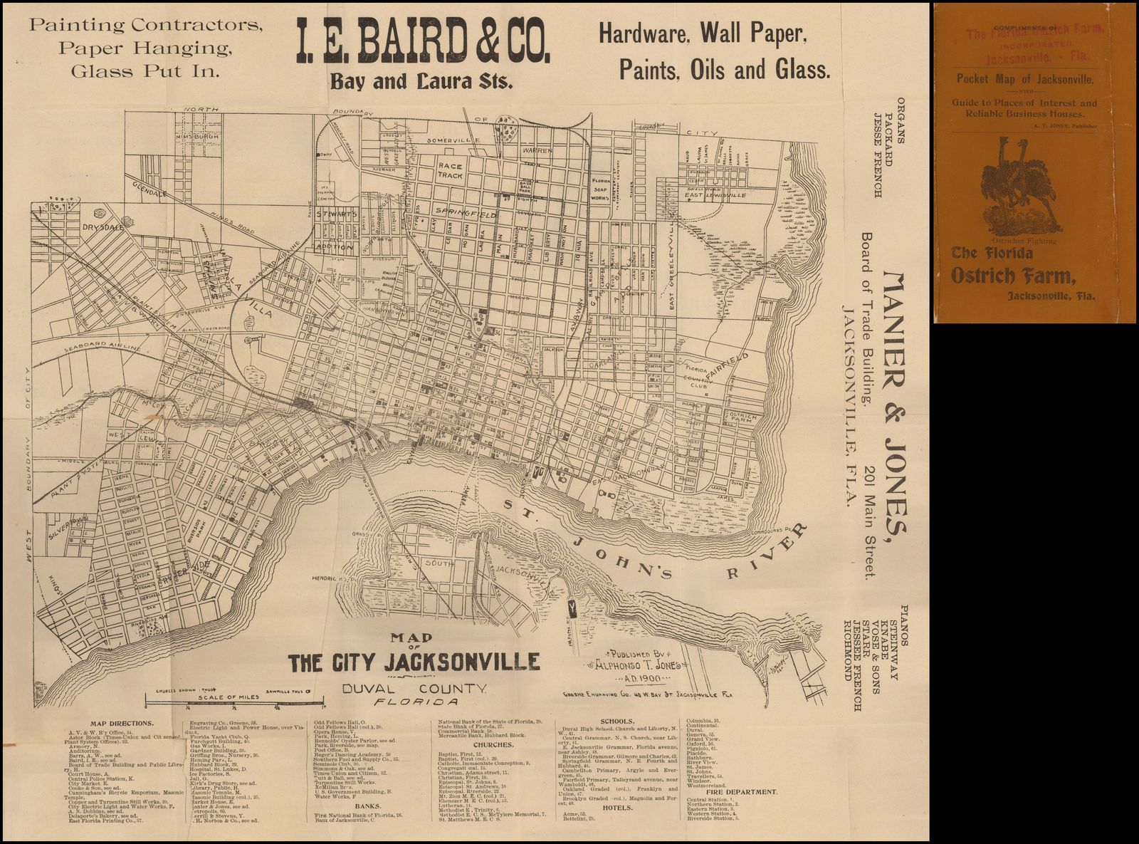 Map Of Jacksonville Government Buildings 1893 Jacksonville Florida Map
