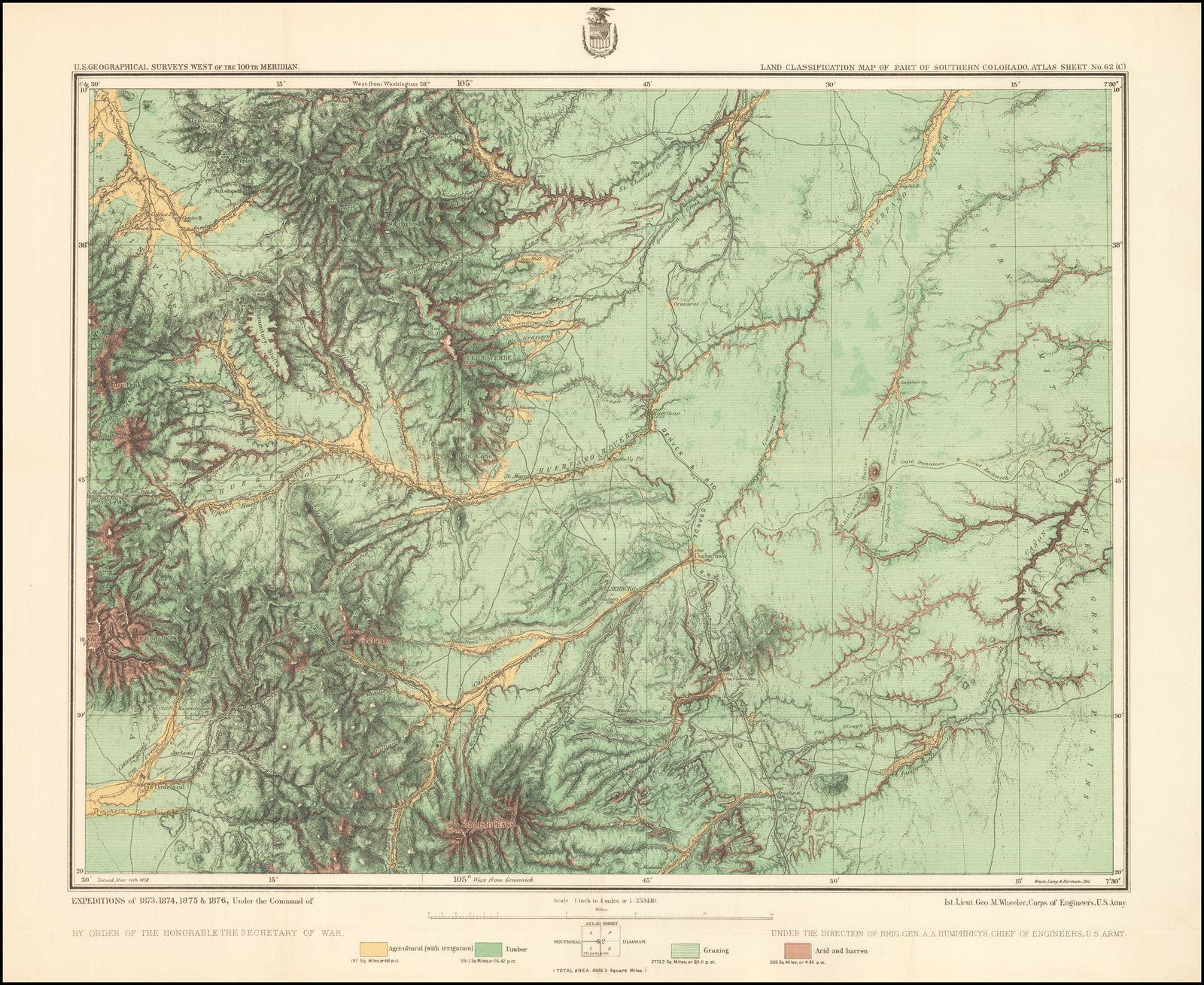 Land Classification Map of Part of Southern Colorado Atlas Sheet No. 62 ...