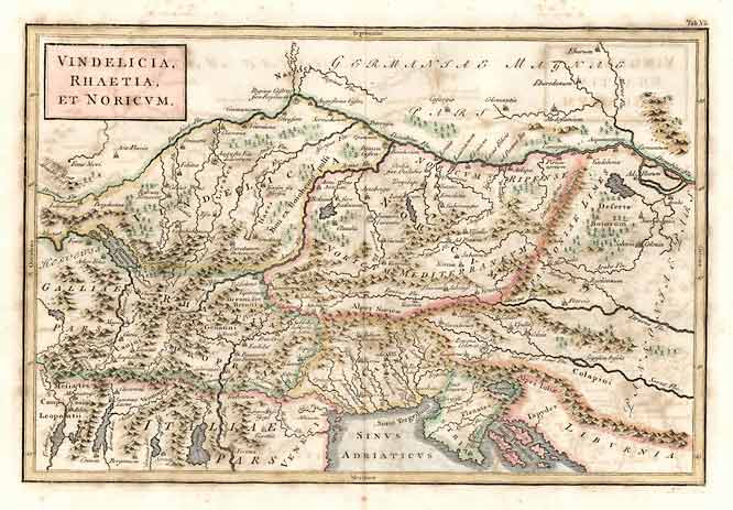 Vindelicia, Rhaetia, Et Noricum - Barry Lawrence Ruderman Antique Maps Inc.