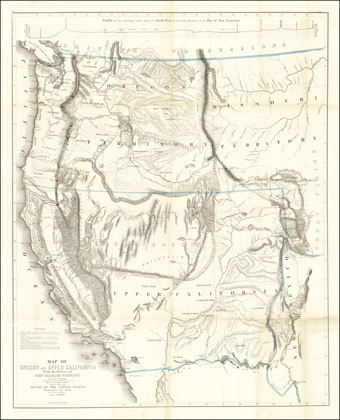Map of Oregon and Upper California from the surveys of John Charles ...