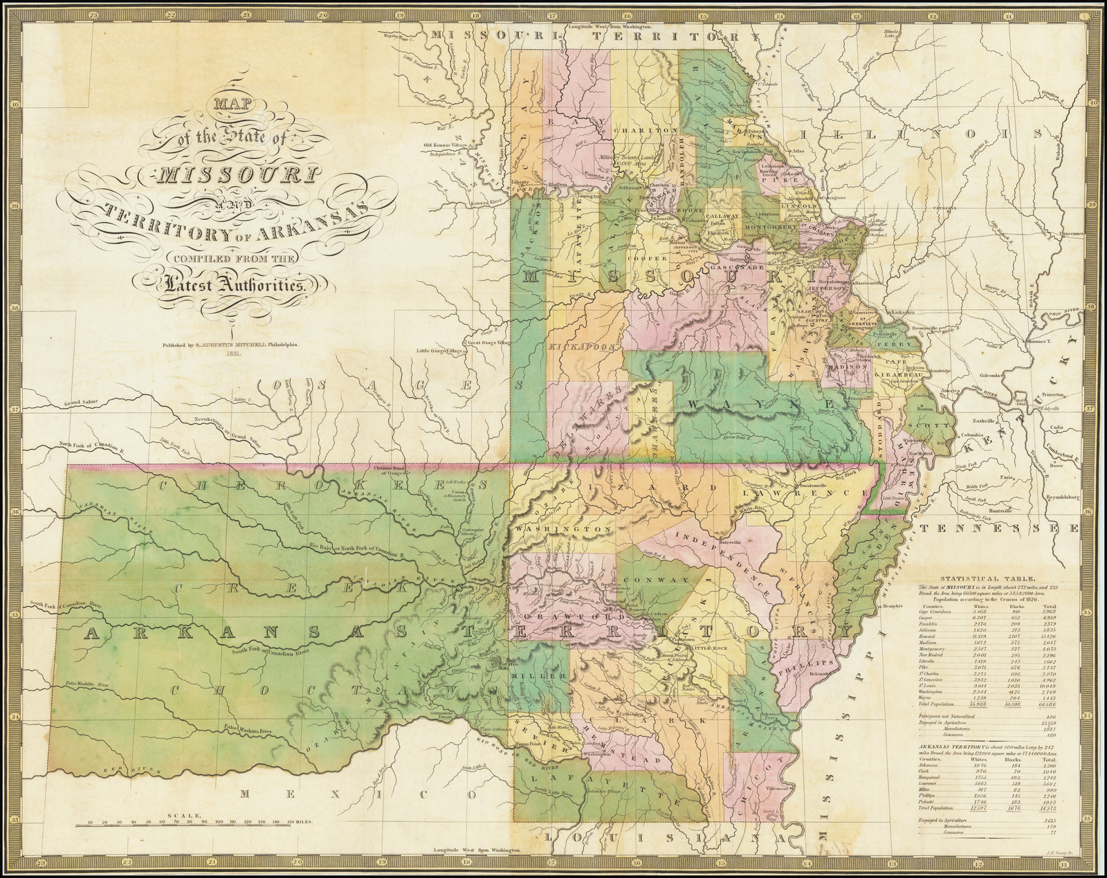 Map of the State of Missouri and Territory of Arkansas complied from ...