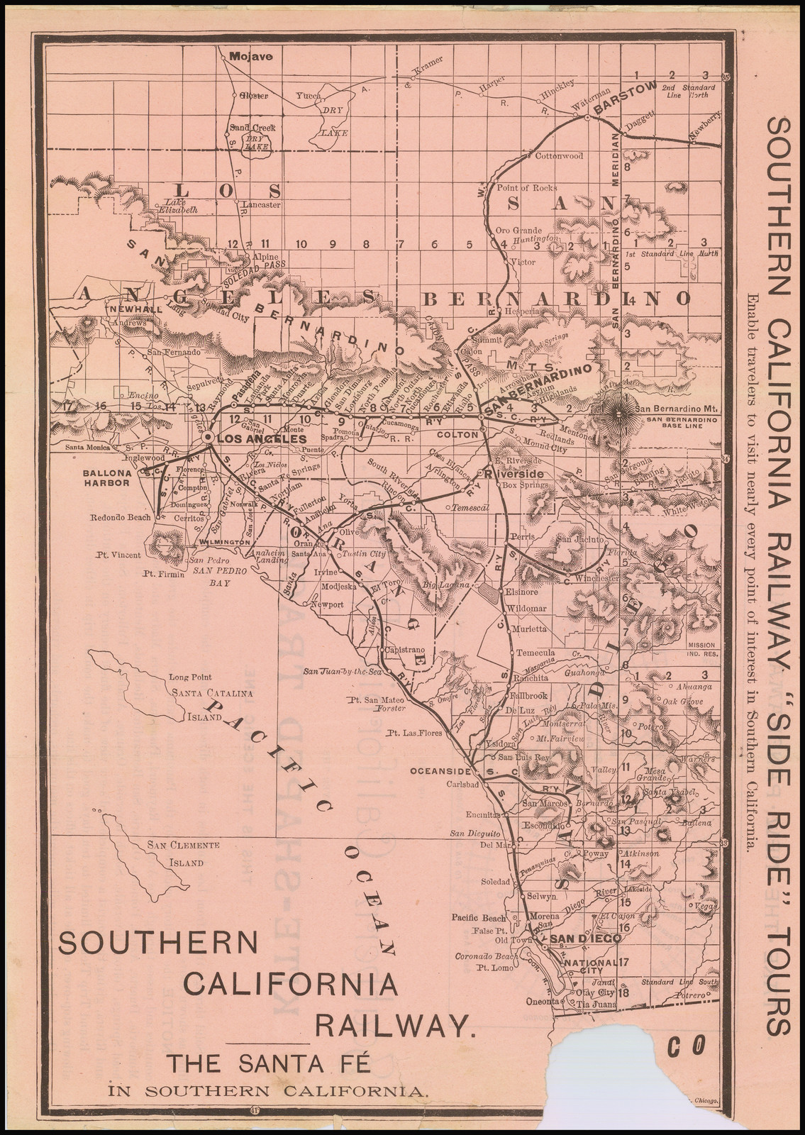 Southern California Railroad Map Transit Maps: Historical Map: Pacific