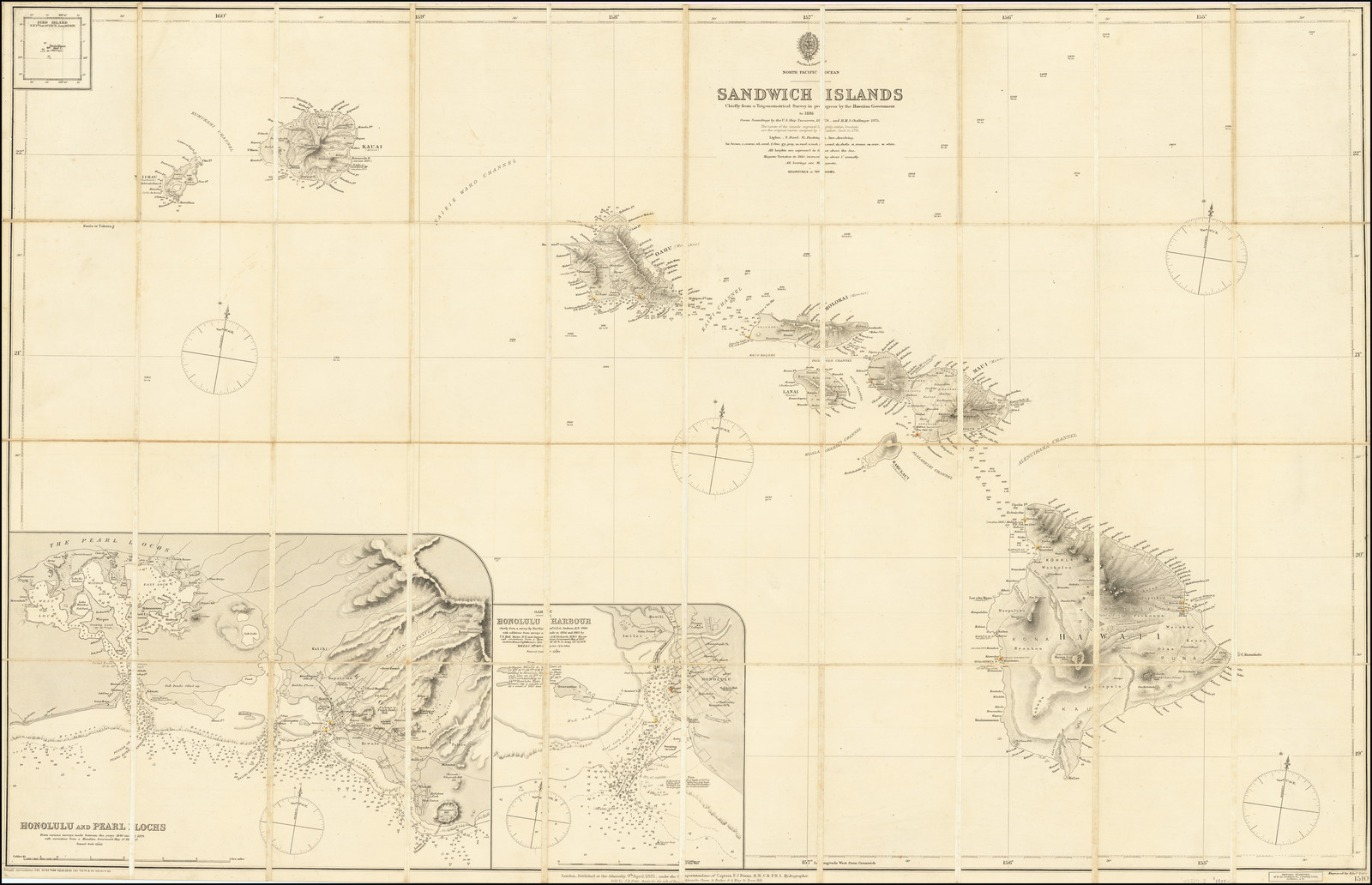 Sandwich Islands Chiefly from a Trigonometric Survey in progress by the ...