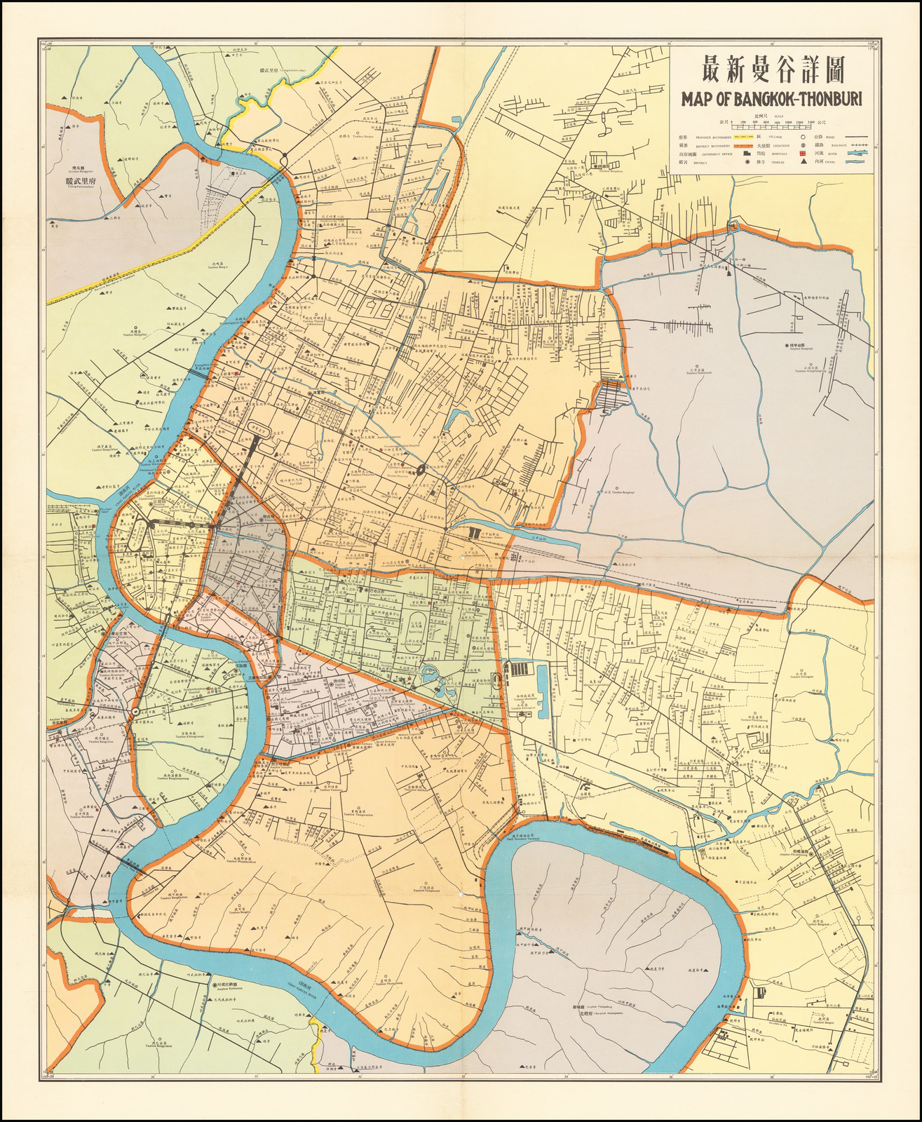 最新曼谷詳圖 Map of Bangkok-Thonburi - Barry Lawrence Ruderman Antique Maps Inc.