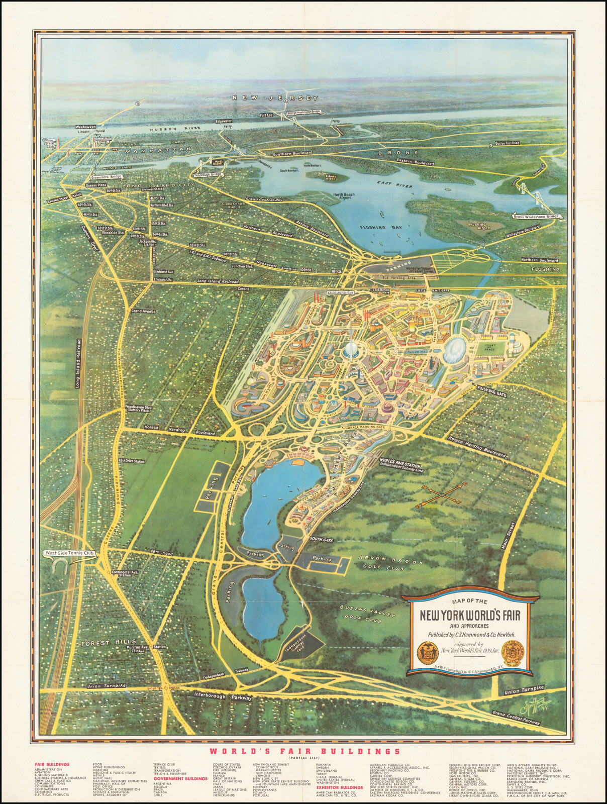 Worlds Fair Locations And Dates 1964 New York World's Fair Map | Click