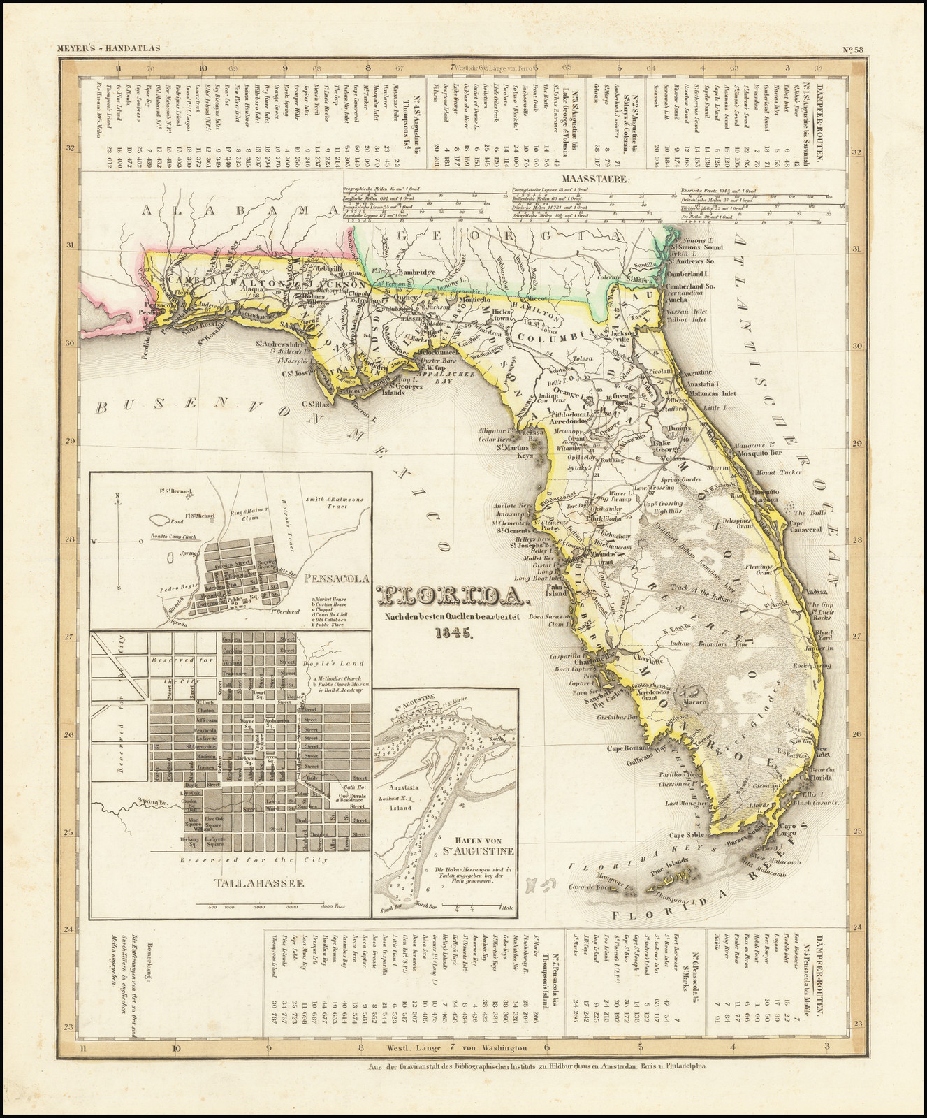 Florida. Nach den besten Quellen bearbeitent 1845 - Barry Lawrence ...