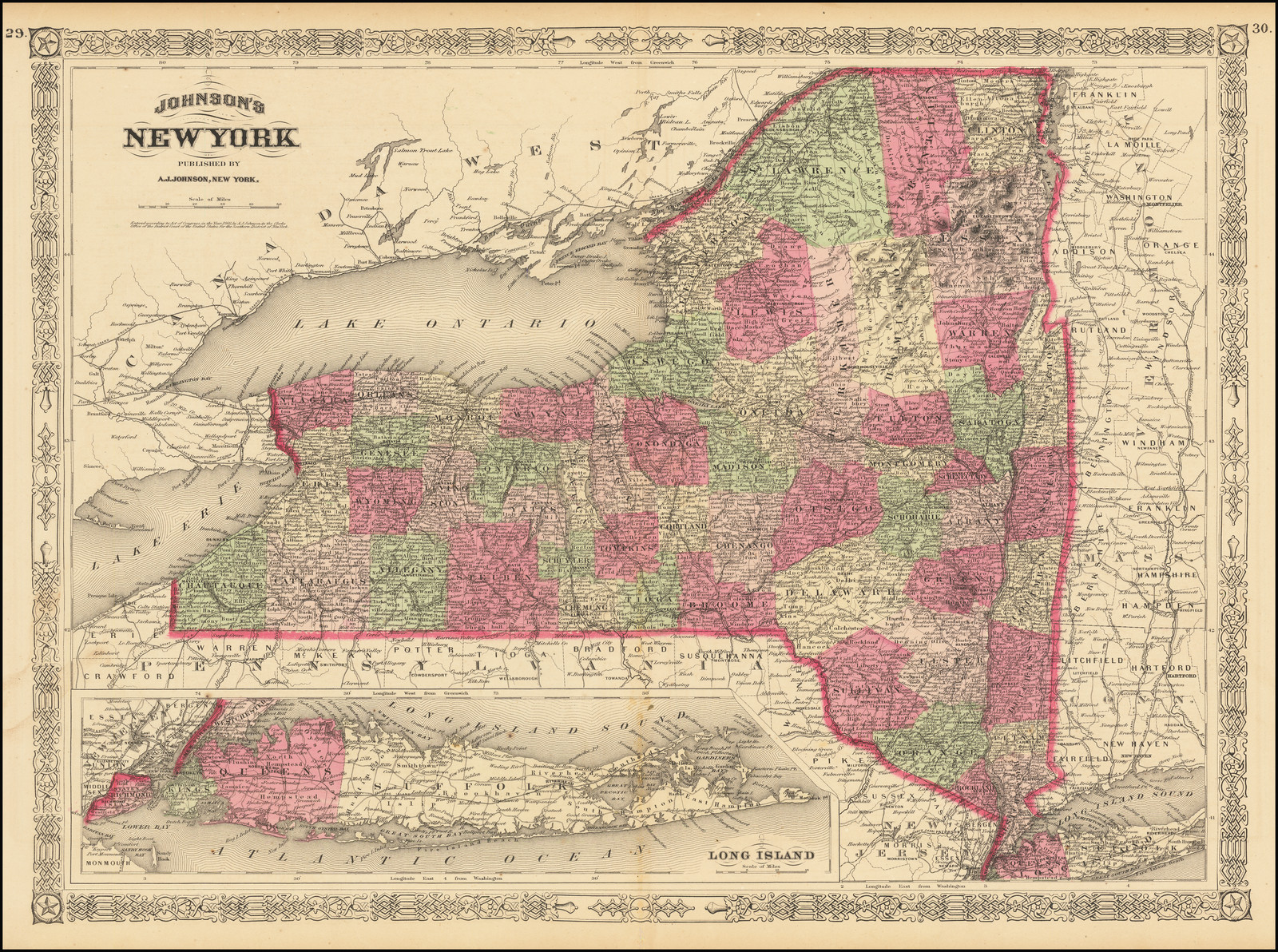 Johnson's New York - Barry Lawrence Ruderman Antique Maps Inc.