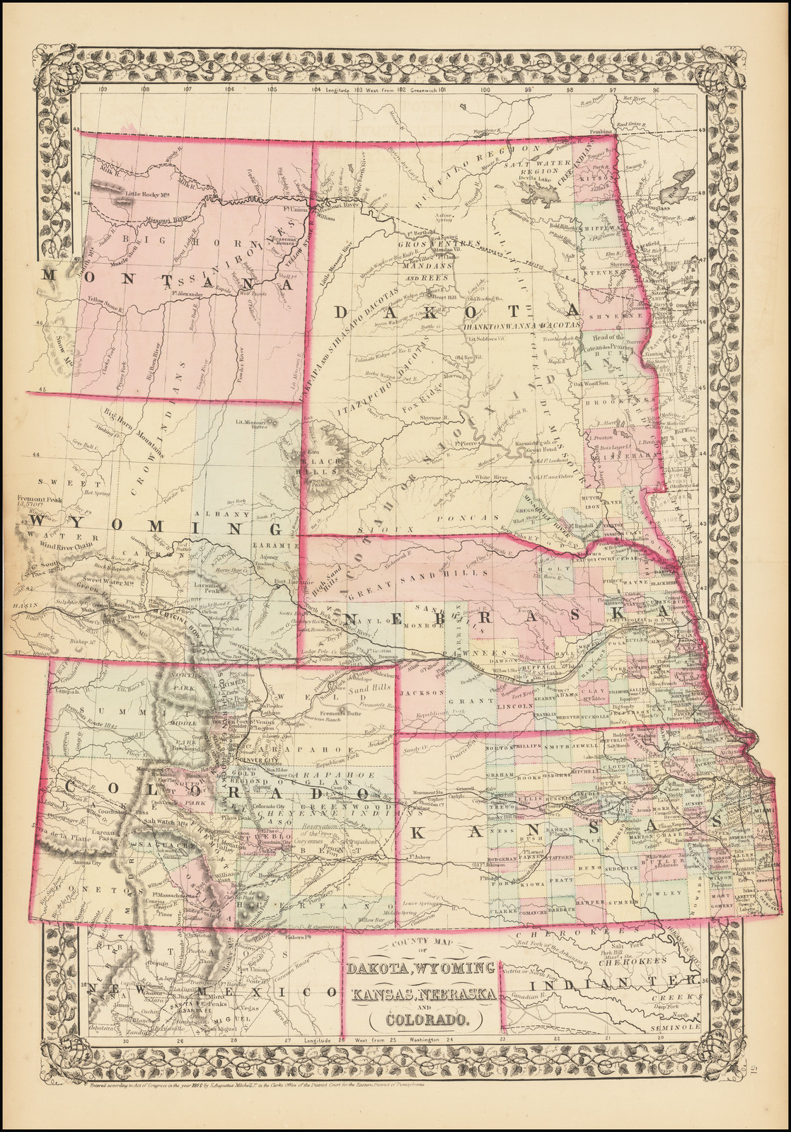 Map Of Nebraska And Colorado