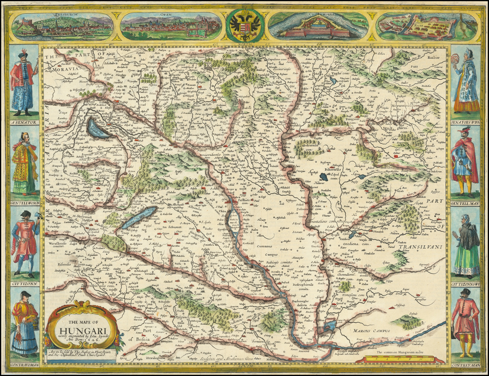 The Mape of Hungari newly augmented by John Speede Ano Dom: 1626 ...