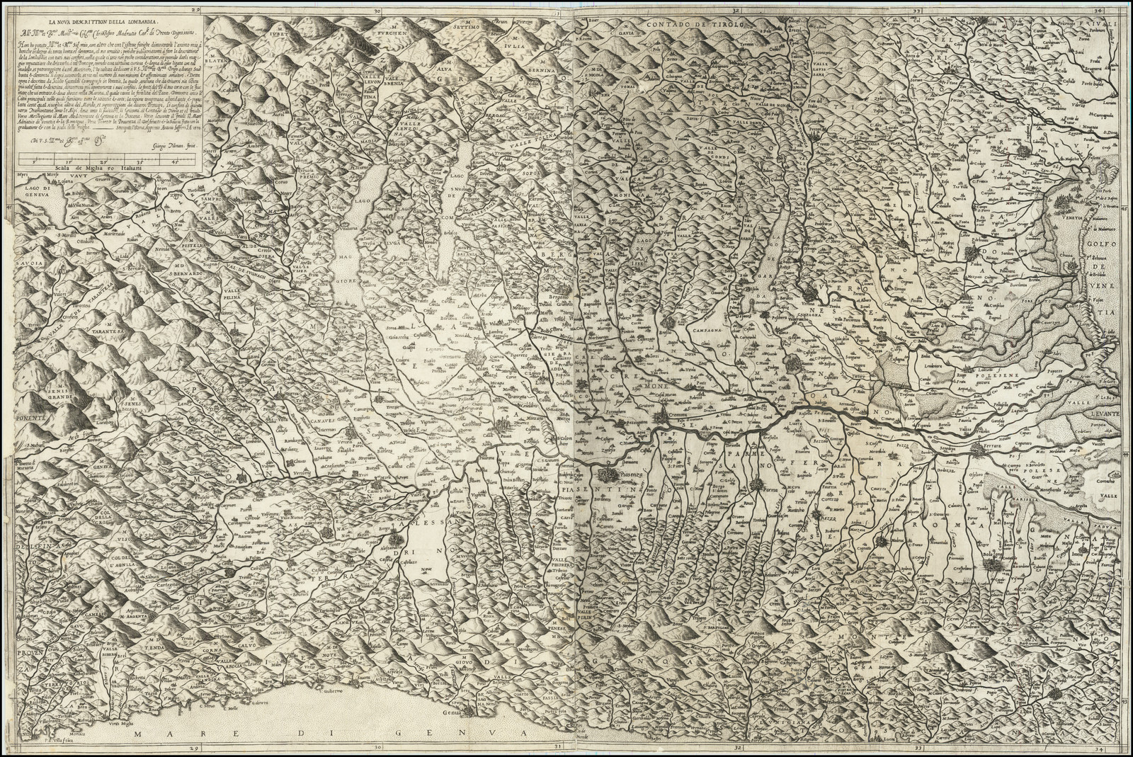 La nova descrittion della Lombardia. All'Illmo... Christoforo Madrutio ...