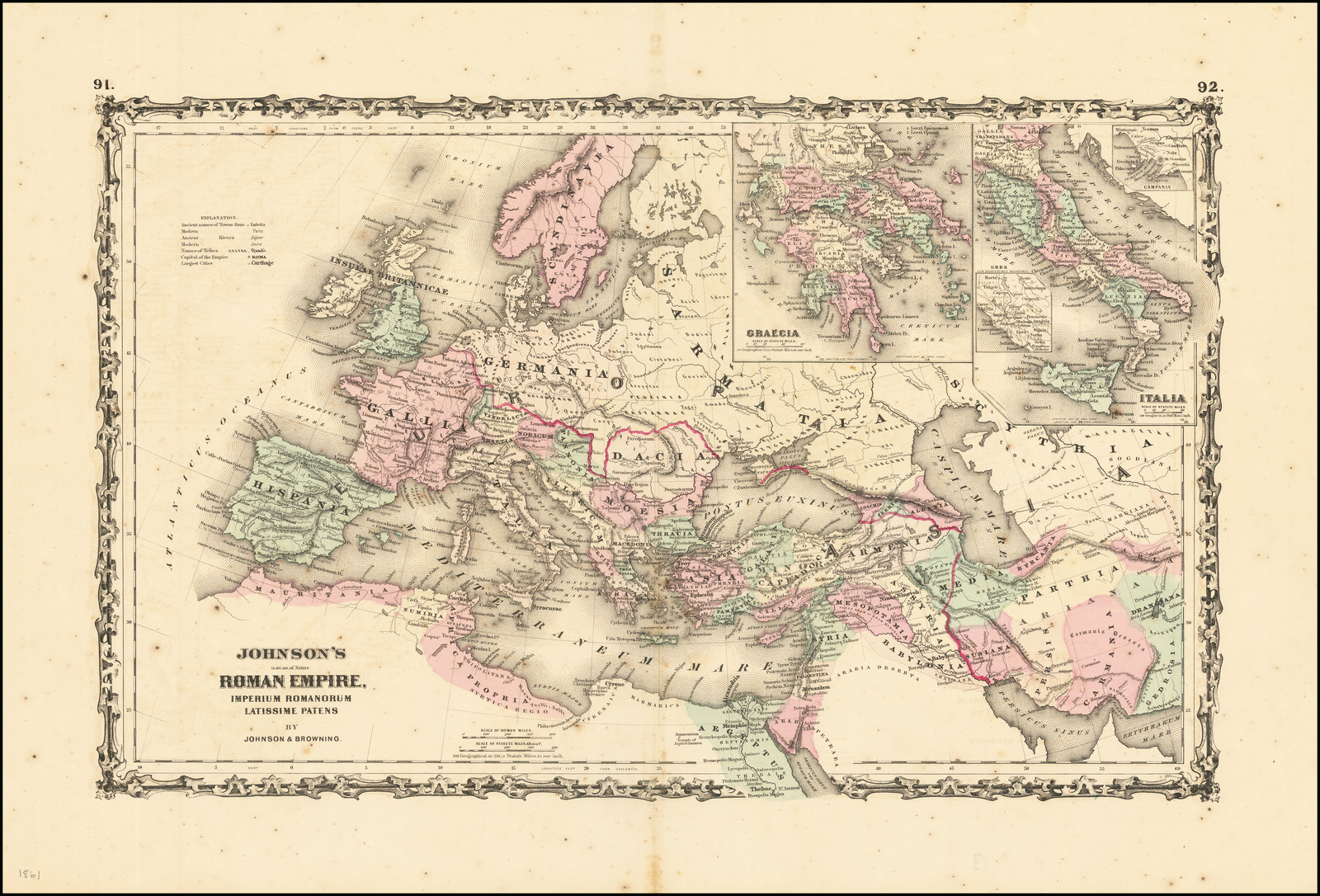 Johnson's Roman Empire, Imperium Romanorum Latissime Patens - Barry ...
