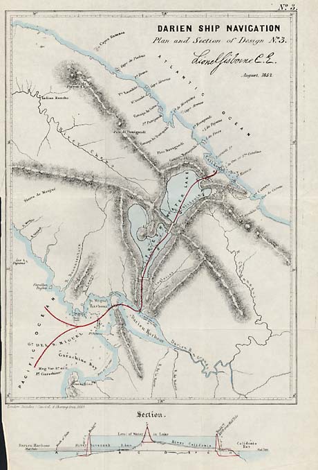 Darien Ship Navigation Plan and Section of Design No. 3 - Barry ...