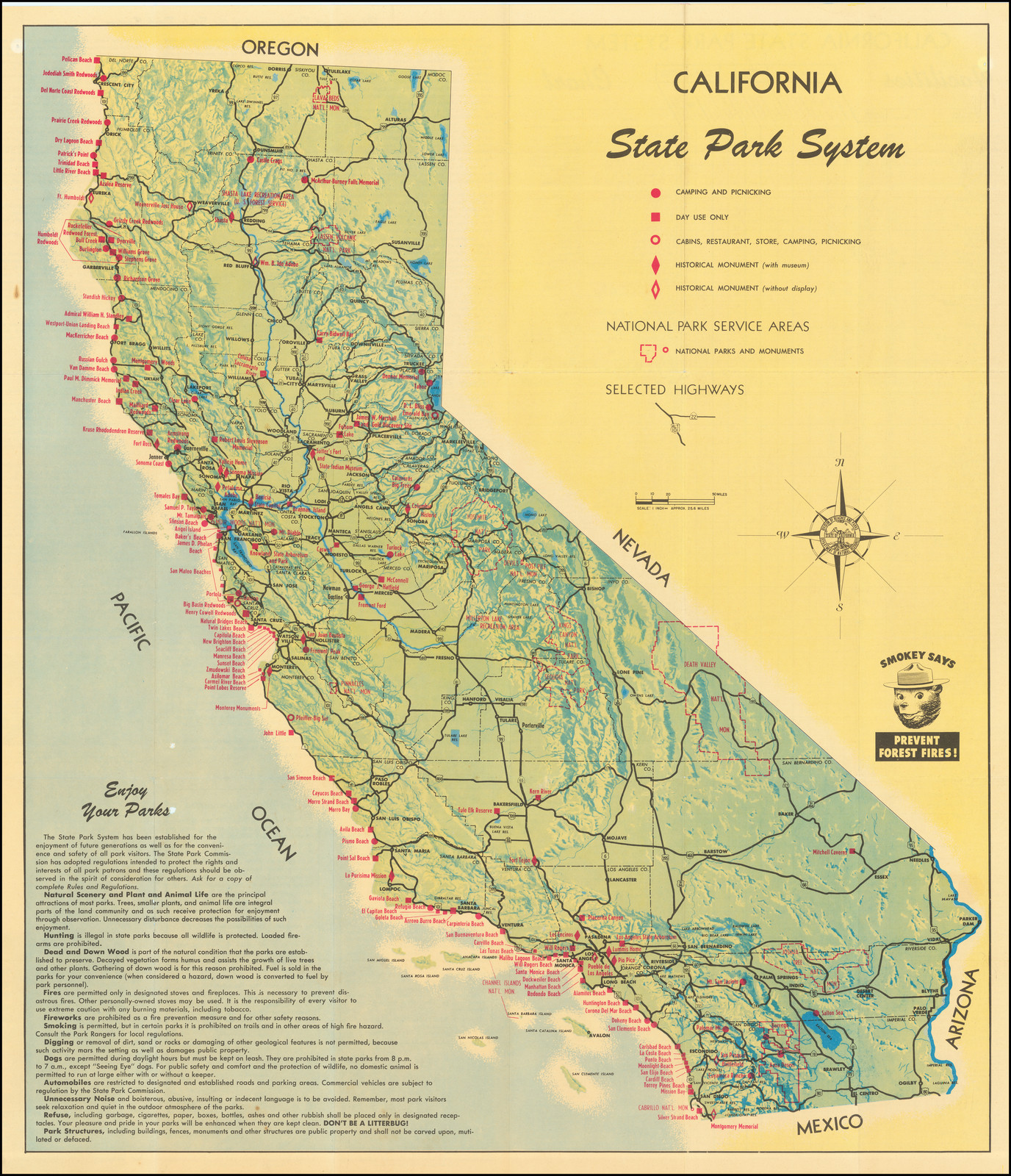 California State Park System - Barry Lawrence Ruderman Antique Maps Inc.