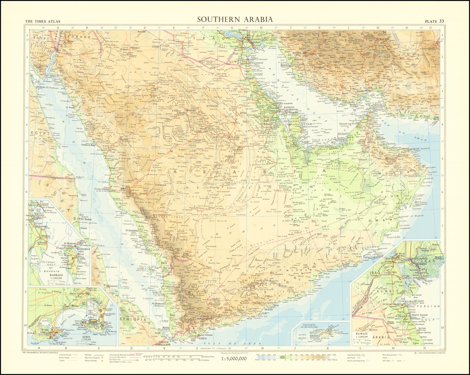 Southern Arabia - Barry Lawrence Ruderman Antique Maps Inc.